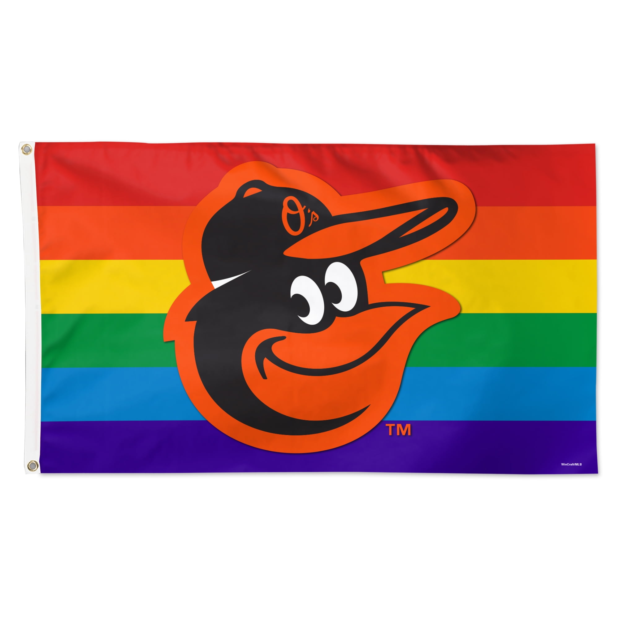 WinCraft Baltimore Orioles 3' x 5' Single-Sided Deluxe Team Pride Flag ...