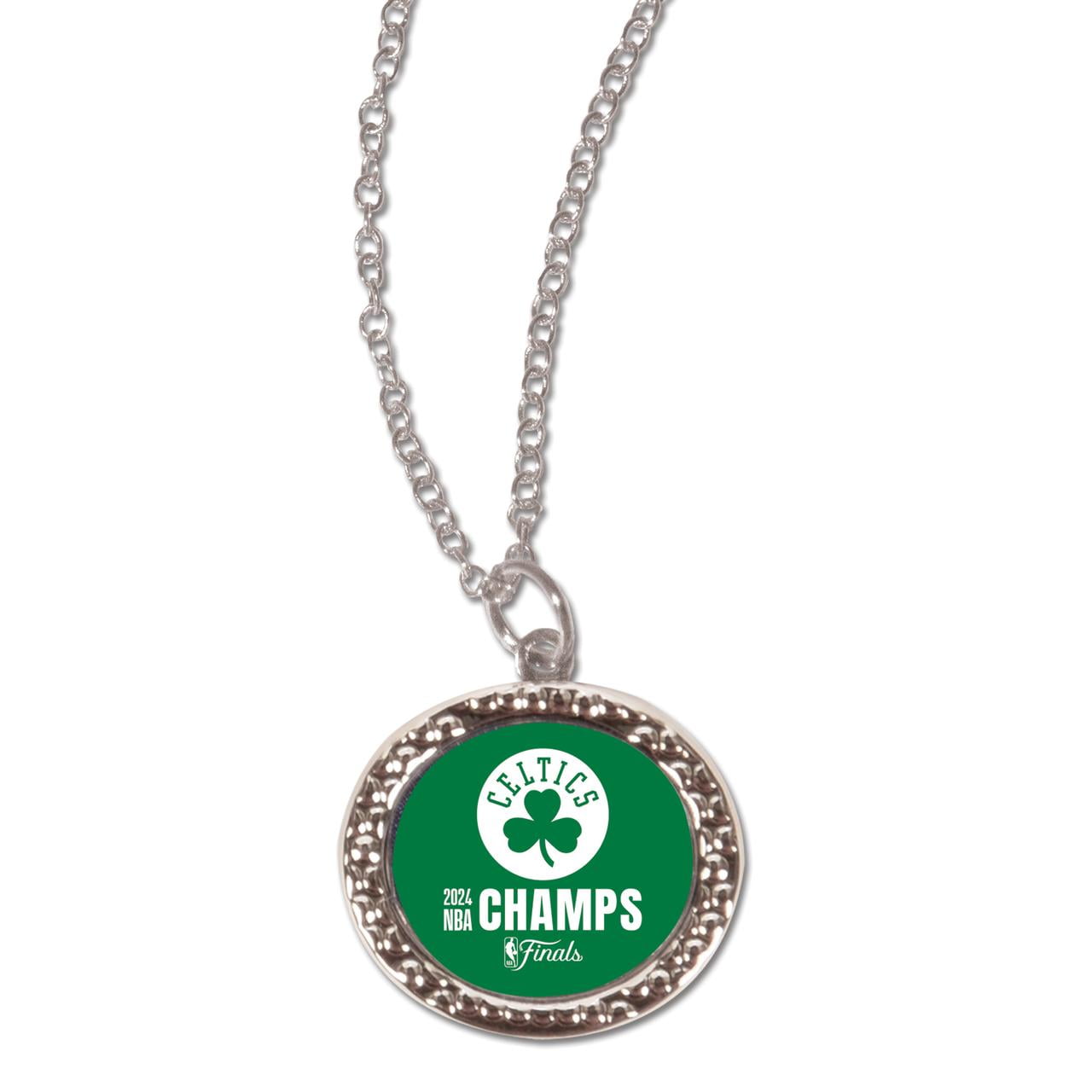 WinCraft Boston Celtics 2024 NBA Finals Champions Round Logo Necklace ...