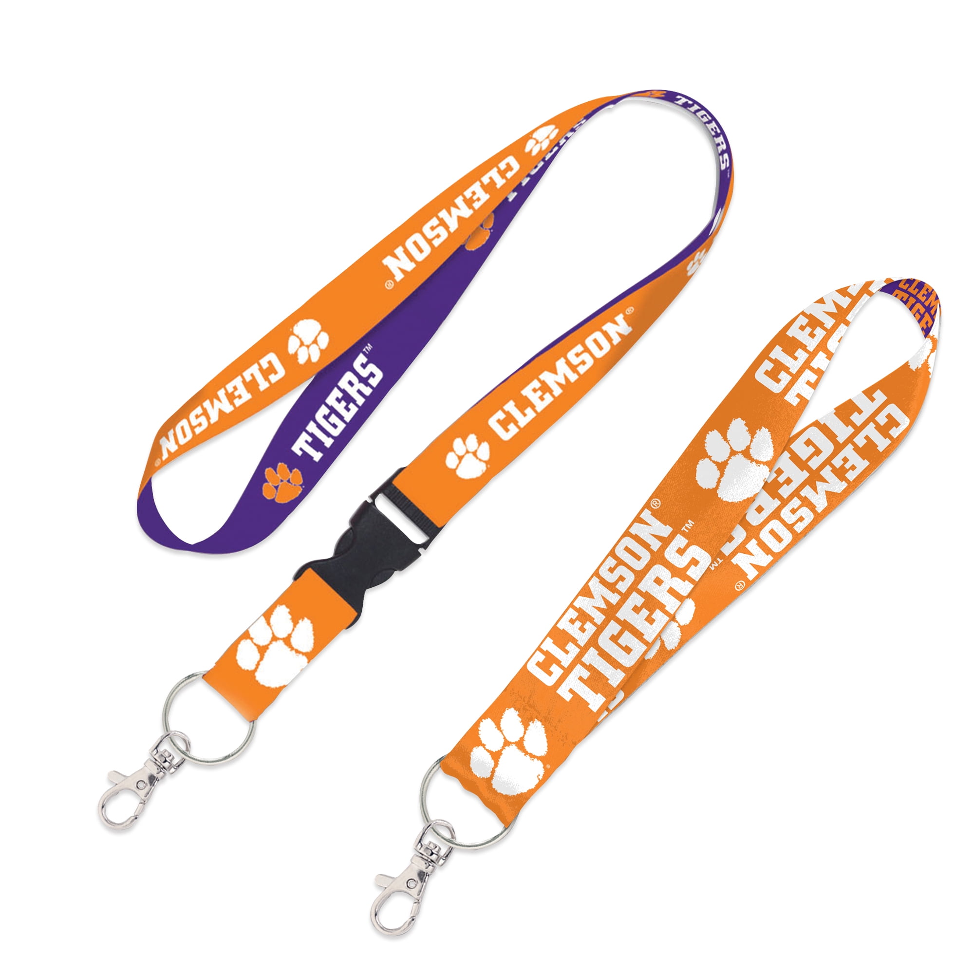WinCraft Clemson Tigers 2-Pack Lanyard with Detachable Buckle & Key ...
