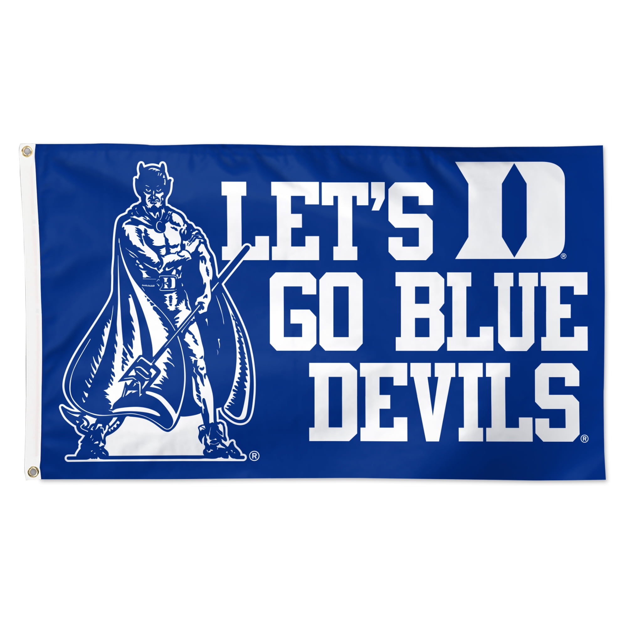 WinCraft Duke Blue Devils 3' x 5' Single-Sided Deluxe Mascot Flag ...