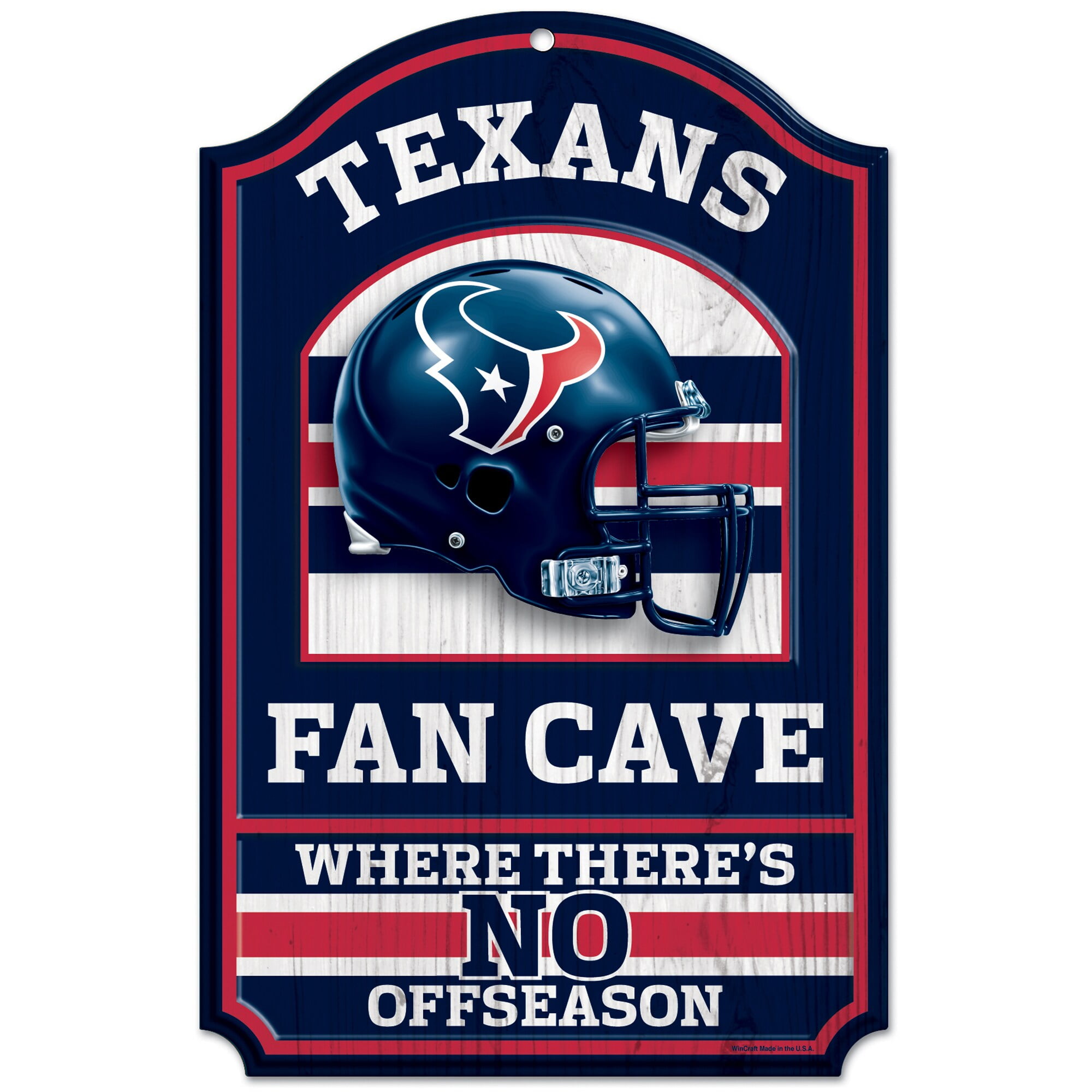 WinCraft Houston Texans 11'' x 17'' Fan Cave Antique Inspired Wood Sign ...