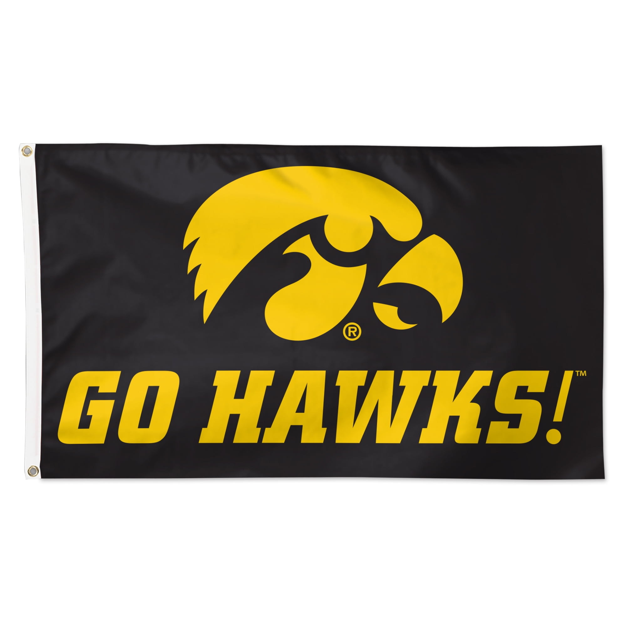 WinCraft Iowa Hawkeyes 3' x 5' Single-Sided Deluxe Team Slogan Flag ...