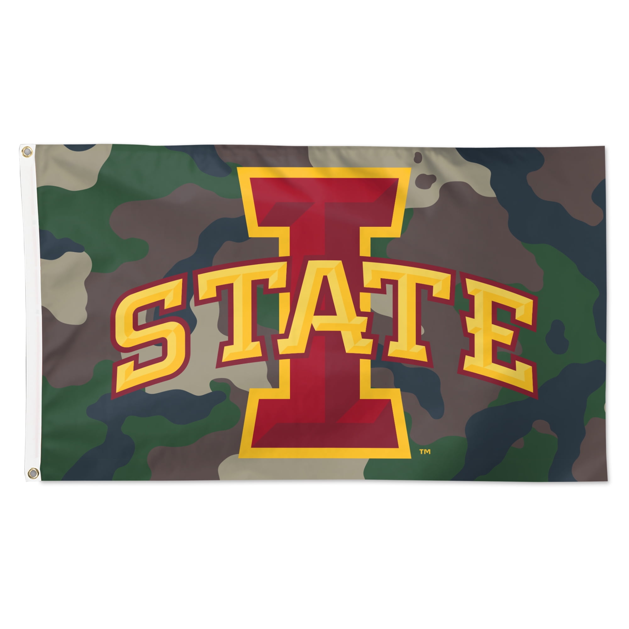WinCraft Iowa State Cyclones 3' x 5' Single-Sided Deluxe Camo Flag ...