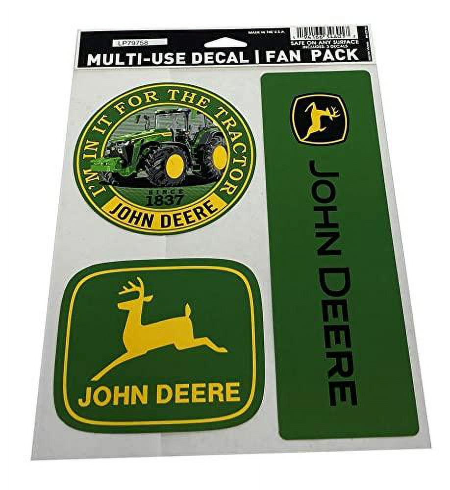 WinCraft John Deere 3 Pack Multi-USE Decals 5.5X7.75 Tractor Logo ...