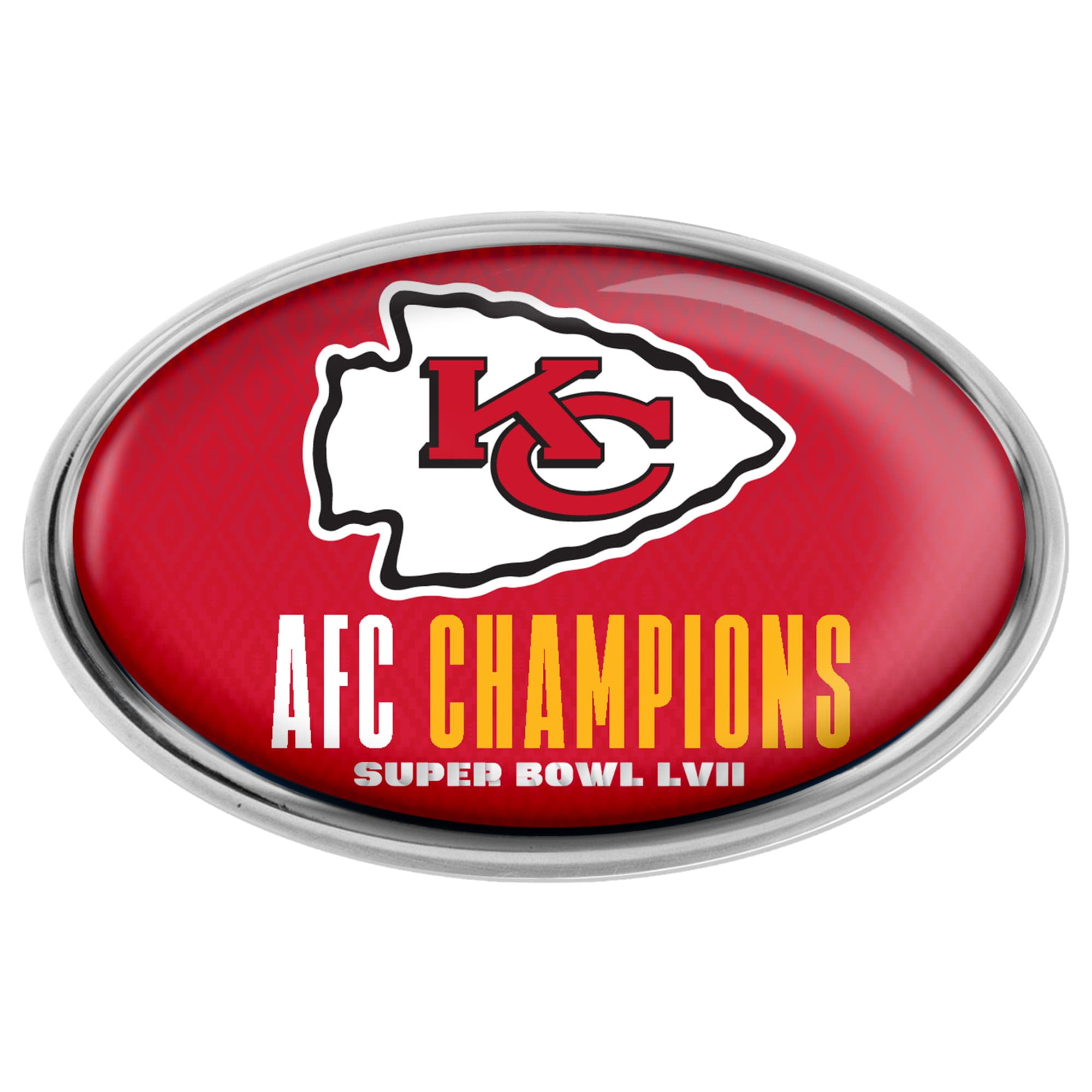 WinCraft Kansas City Chiefs 2022 AFC Champions Metal Auto Emblem ...