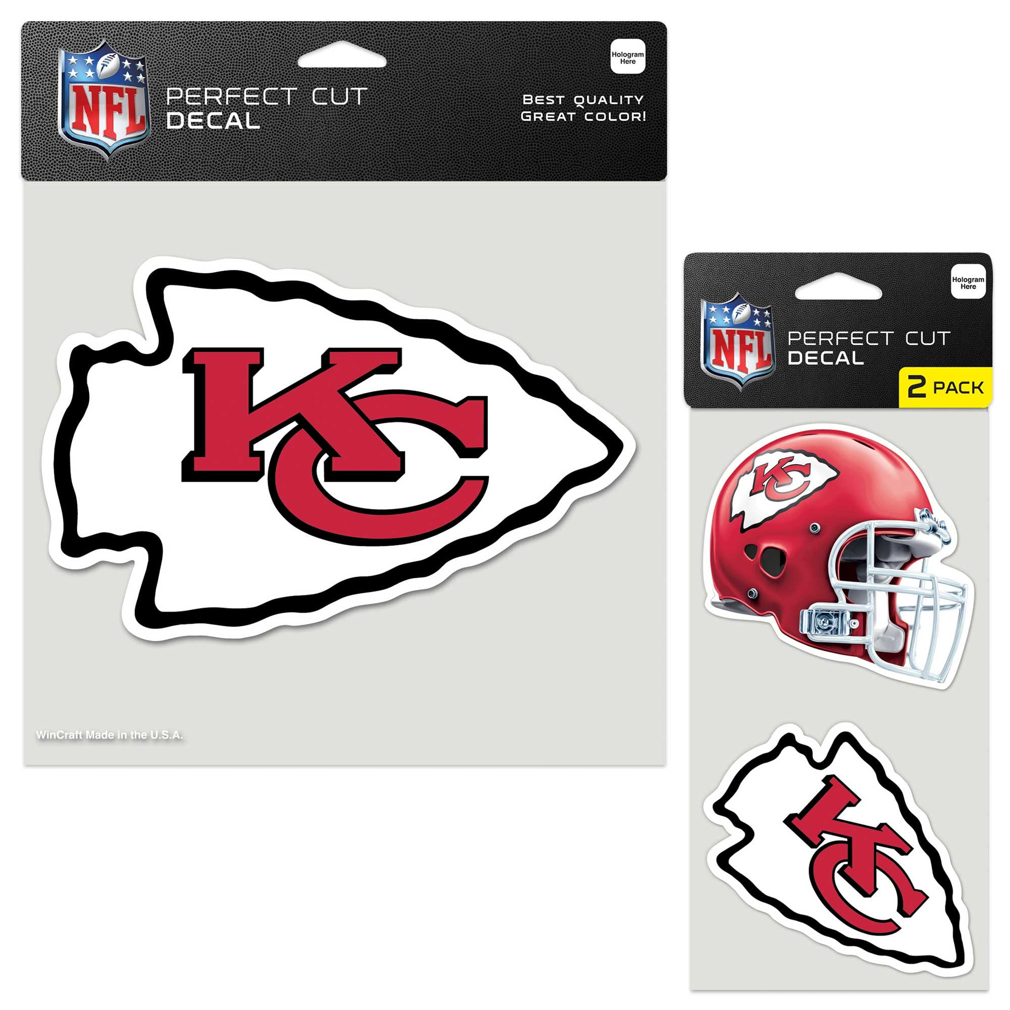WinCraft Kansas City Chiefs Three-Pack Perfect Cut Decal Sheet ...