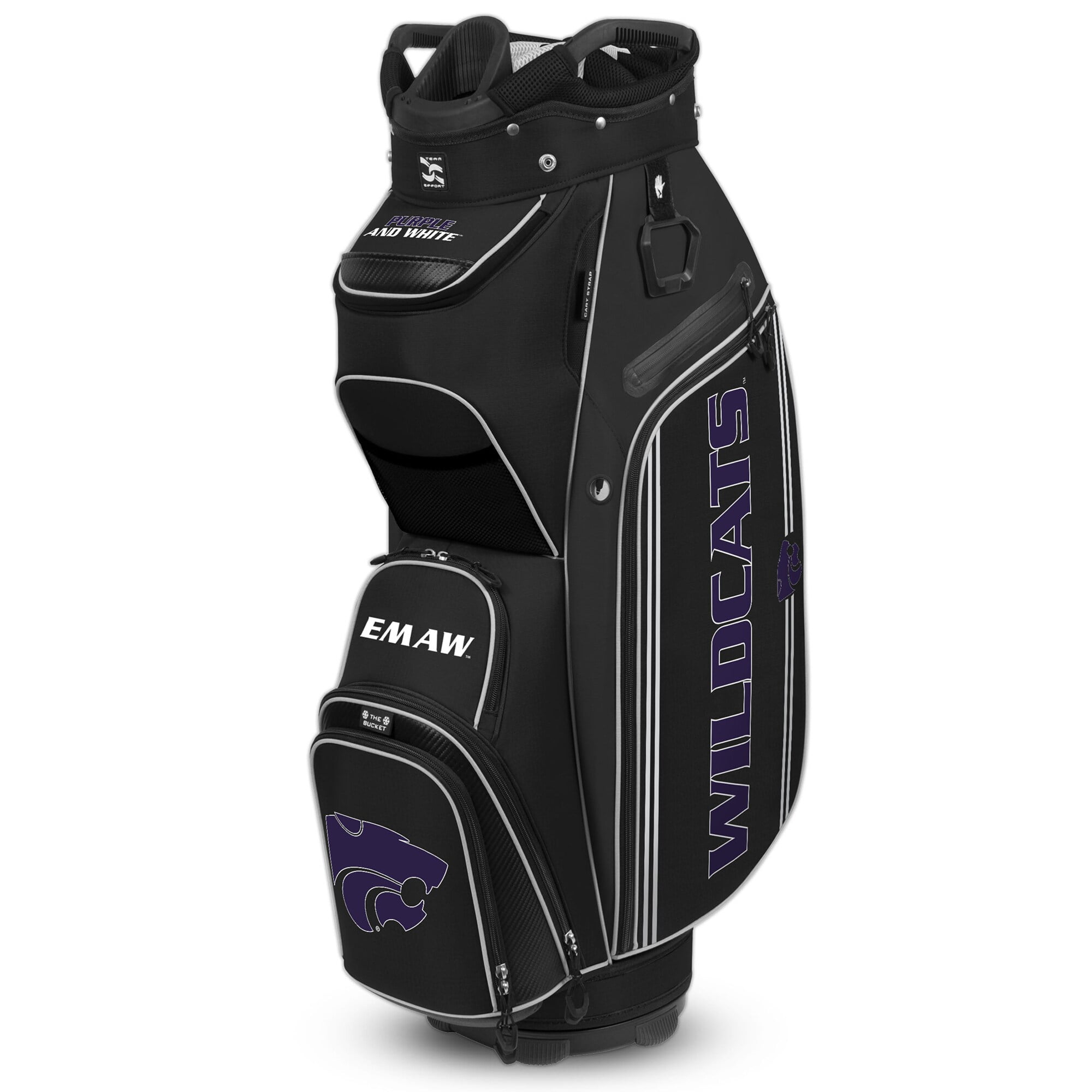 WinCraft Kansas State Wildcats Bucket III Cooler Cart Golf Bag ...
