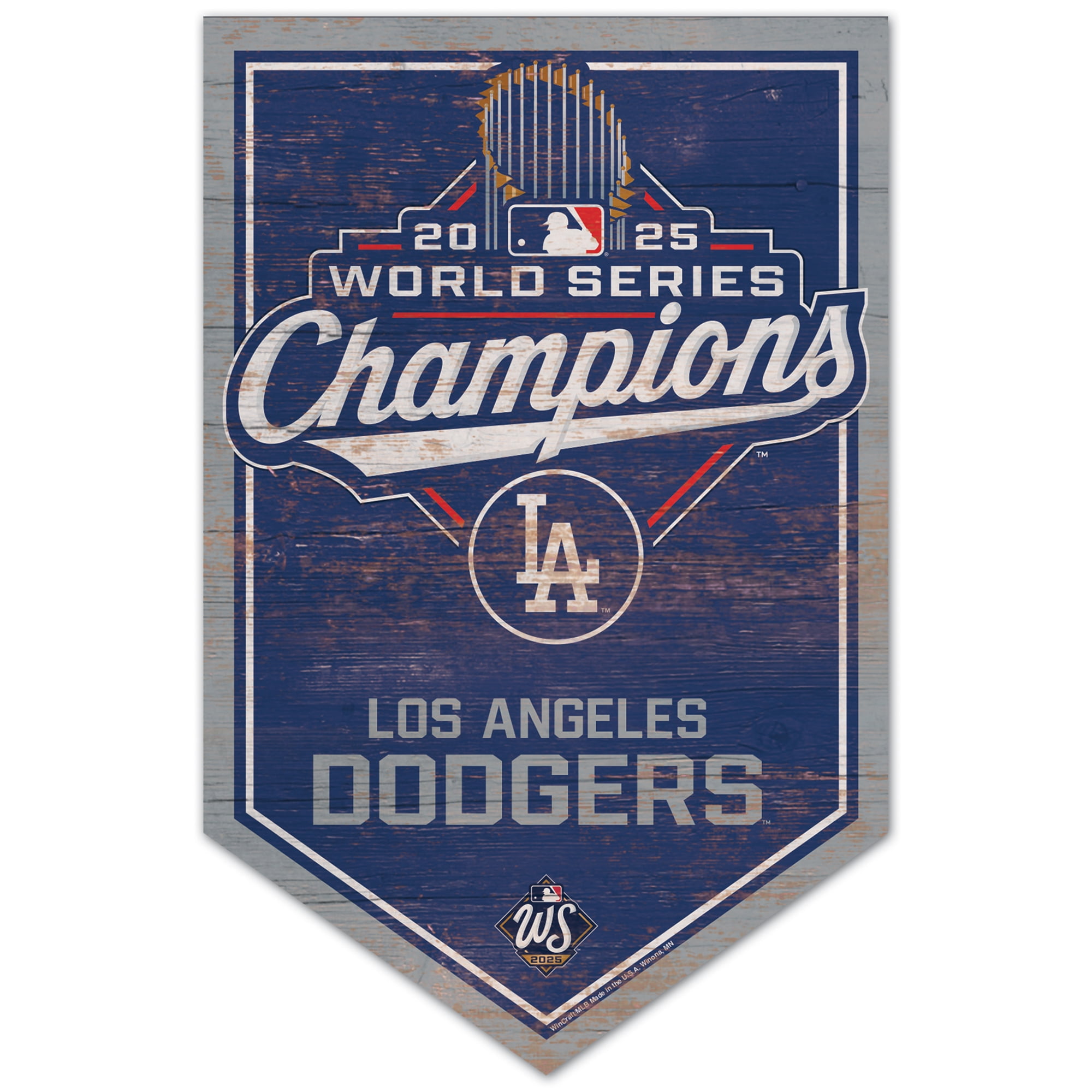 WinCraft Los Angeles Dodgers 2025 World Series Champions 11" x 17" Wood ...