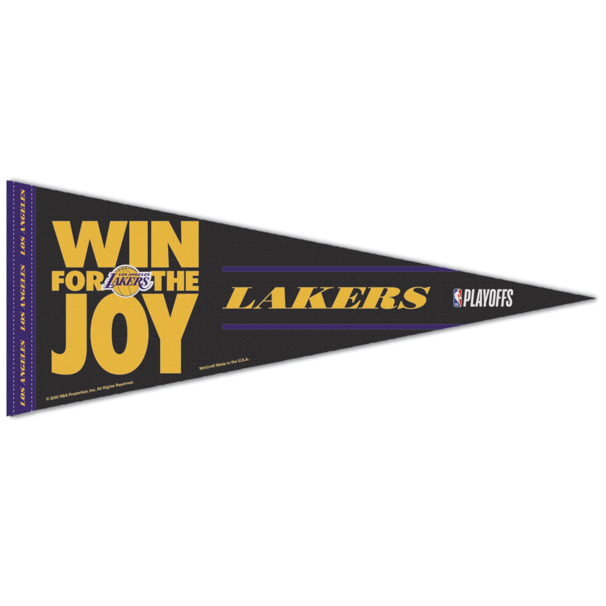 WinCraft Los Angeles Lakers 2025 NBA Playoffs 12'' x 30'' Premium ...