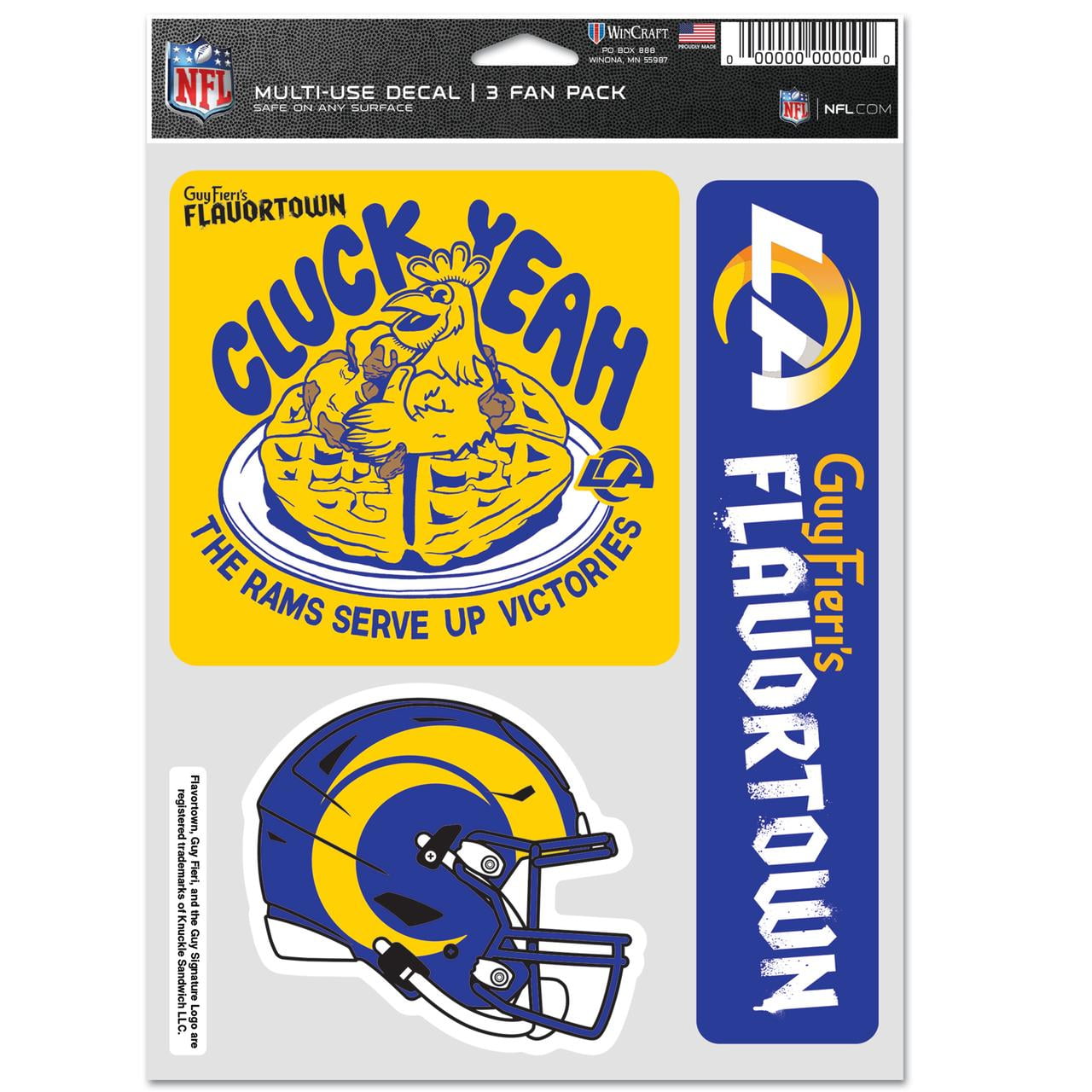 WinCraft Los Angeles Rams NFL x Guy Fieri-s Flavortown 5.5'' x 7.75 ...