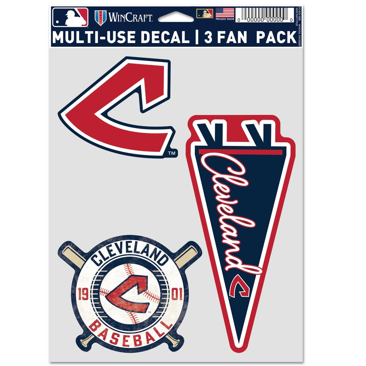 WinCraft MLB Cleveland Guardians Heritage 5" x 7.75" Multi Color Vinyl ...