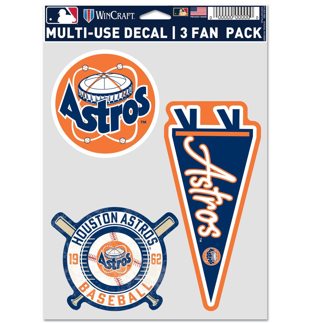 WinCraft MLB Houston Astros Heritage 5" x 7.75" Multi Color Vinyl Three ...