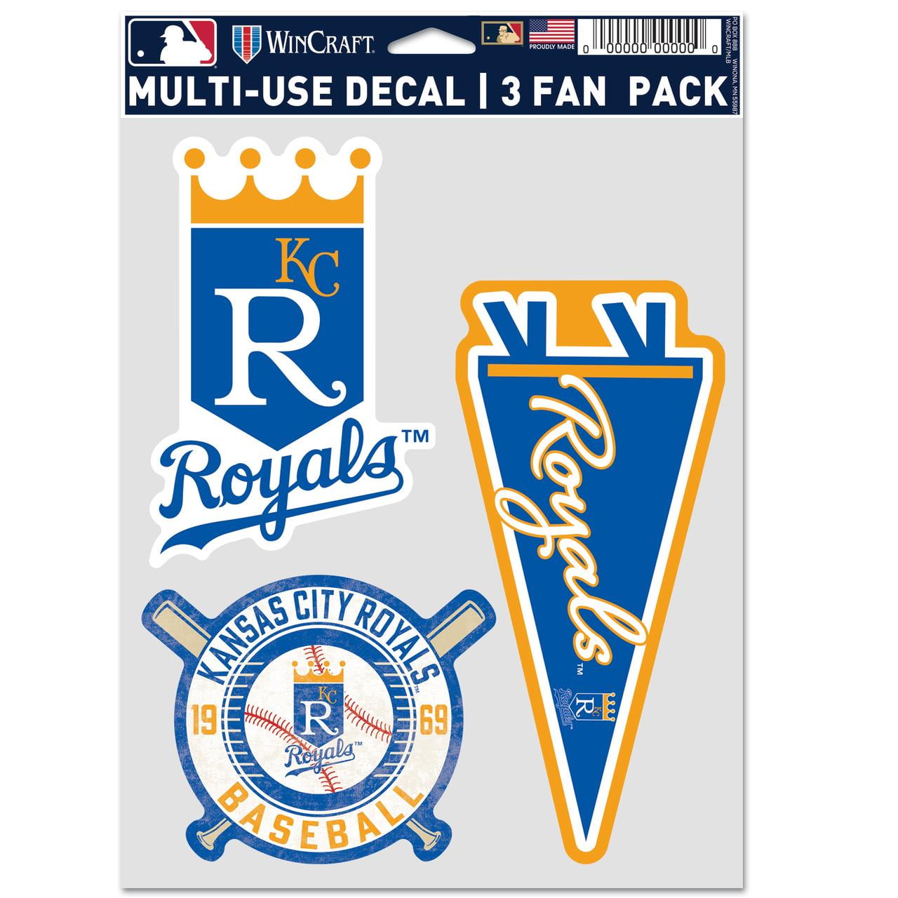 WinCraft MLB Kansas City Royals Heritage 5" x 7.75" Multi Color Vinyl ...