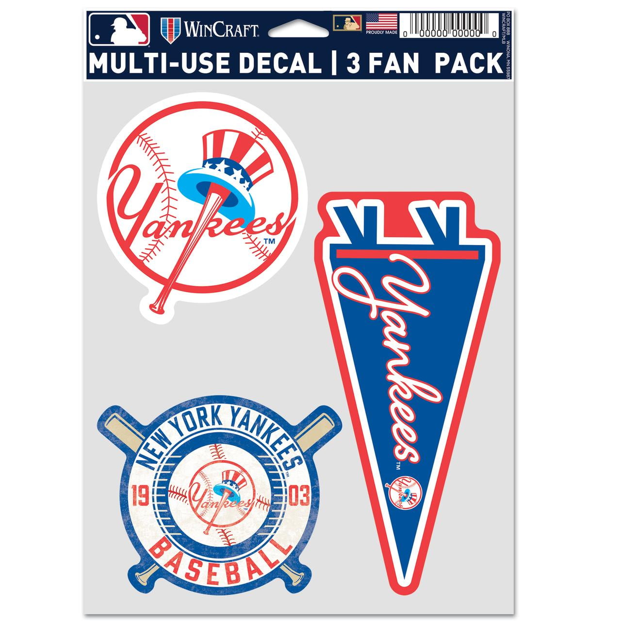 WinCraft MLB New York Yankees Heritage 5" x 7.75" Multi Color Vinyl ...