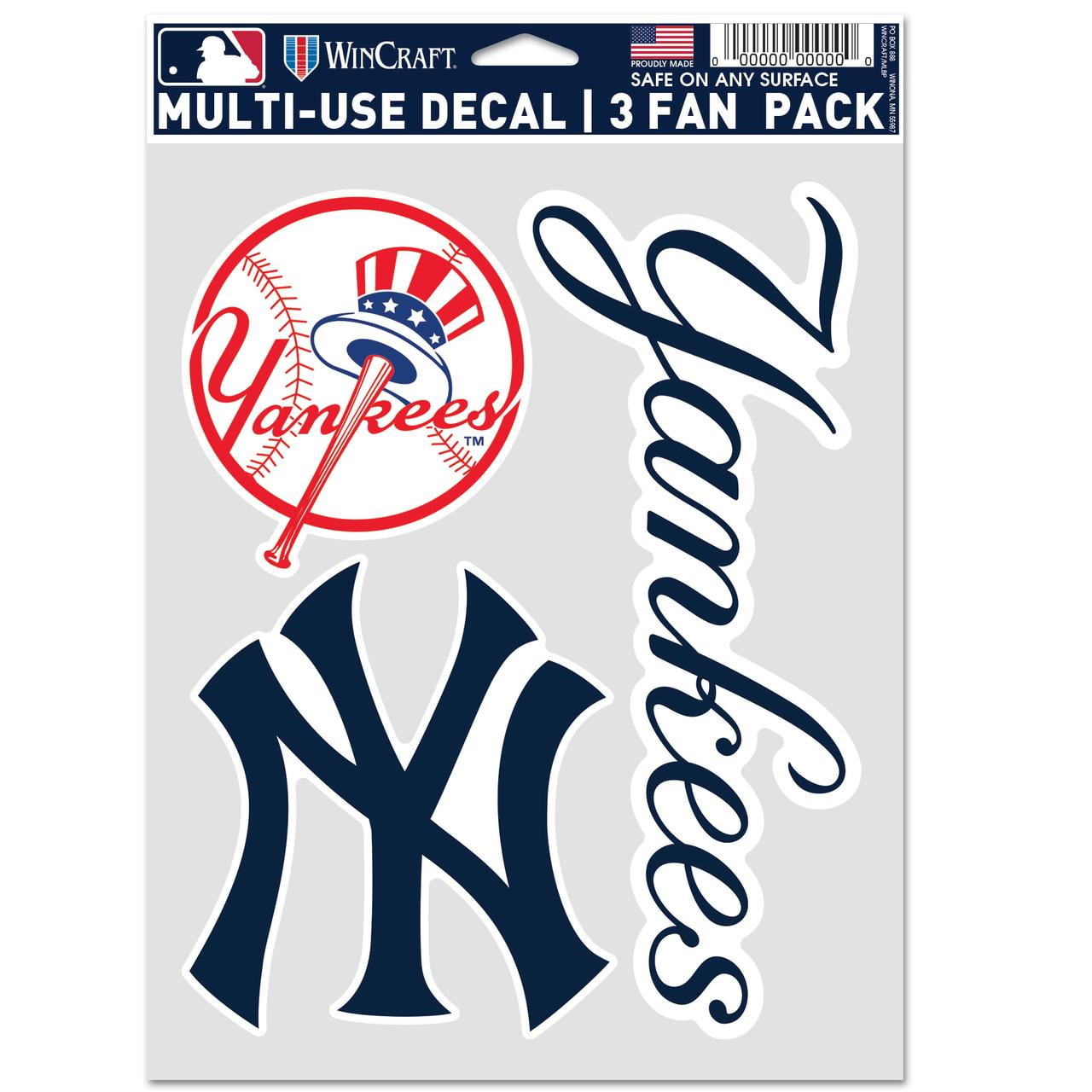 WinCraft MLB New York Yankees Team Alternate 5" x 7.75" 3 Pack Fan ...