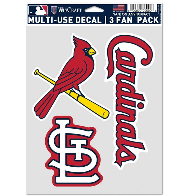 WinCraft MLB St Louis Cardinals Team Alternate 5" x 7.75" 3 Pack Fan ...
