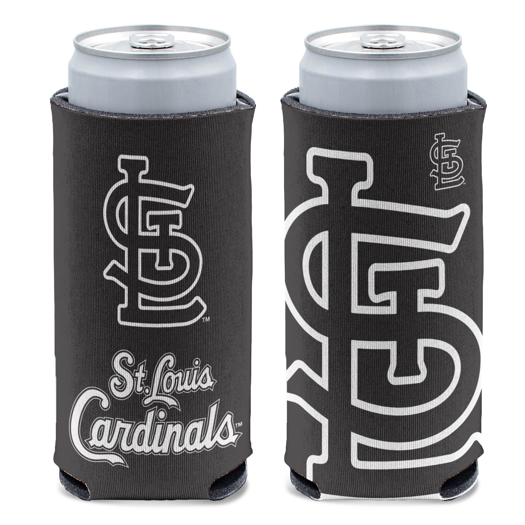 WinCraft MLB St Louis Cardinals Team Black and White 12oz Slim Can ...