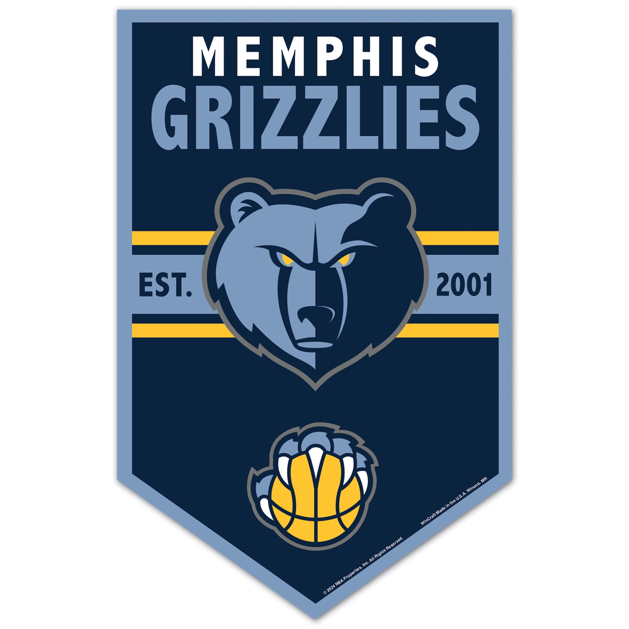 WinCraft Memphis Grizzlies 11" x 17" Chevron Wood Sign - Walmart.com