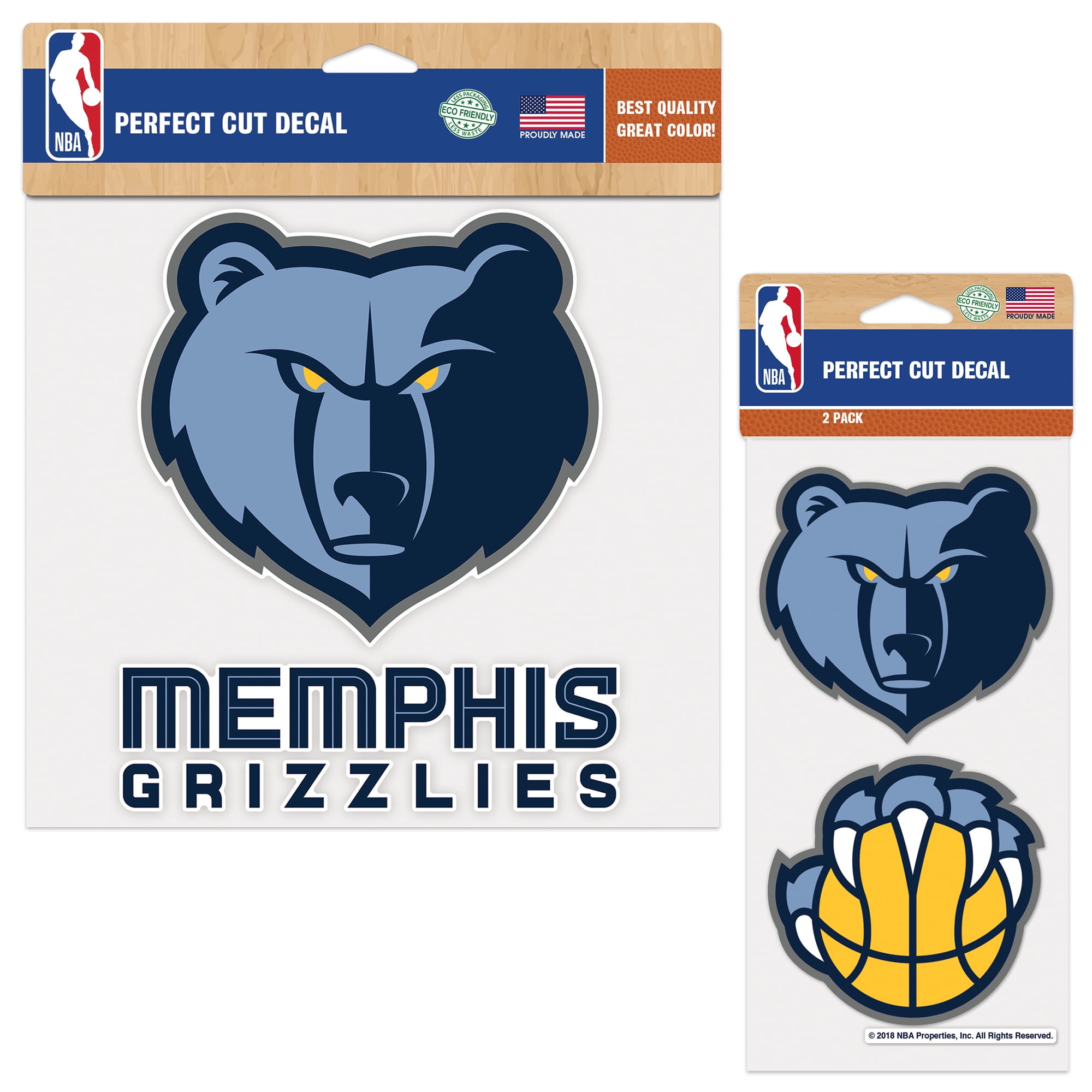 WinCraft Memphis Grizzlies Perfect Cut Decal Two-Pack Set - Walmart.com