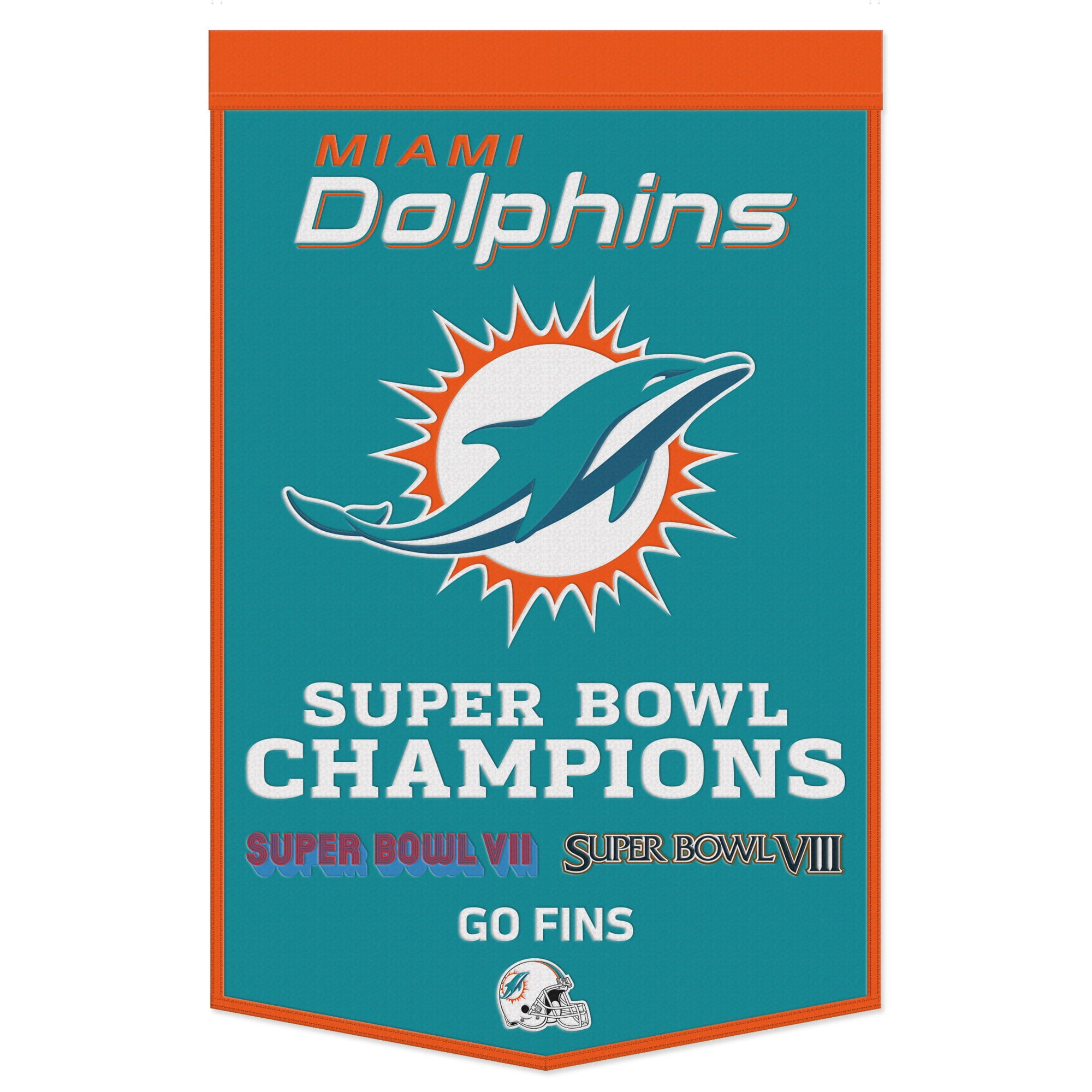 WinCraft Miami Dolphins 24" x 38" Championship Banner - Walmart.com