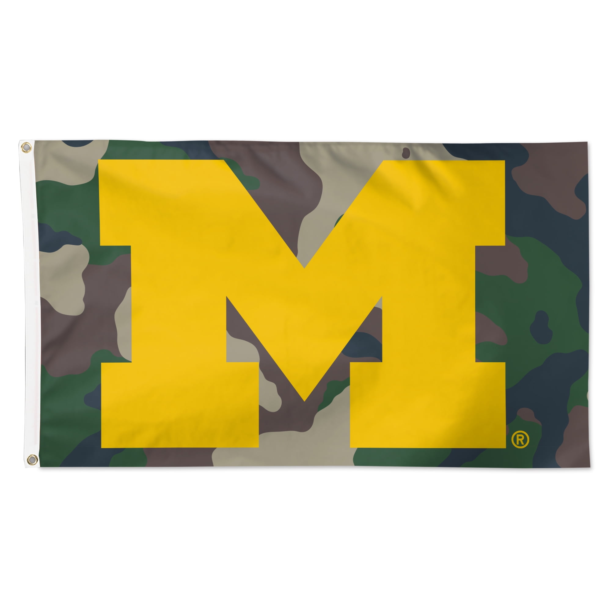 WinCraft Michigan Wolverines 3' x 5' Single-Sided Deluxe Camo Flag ...
