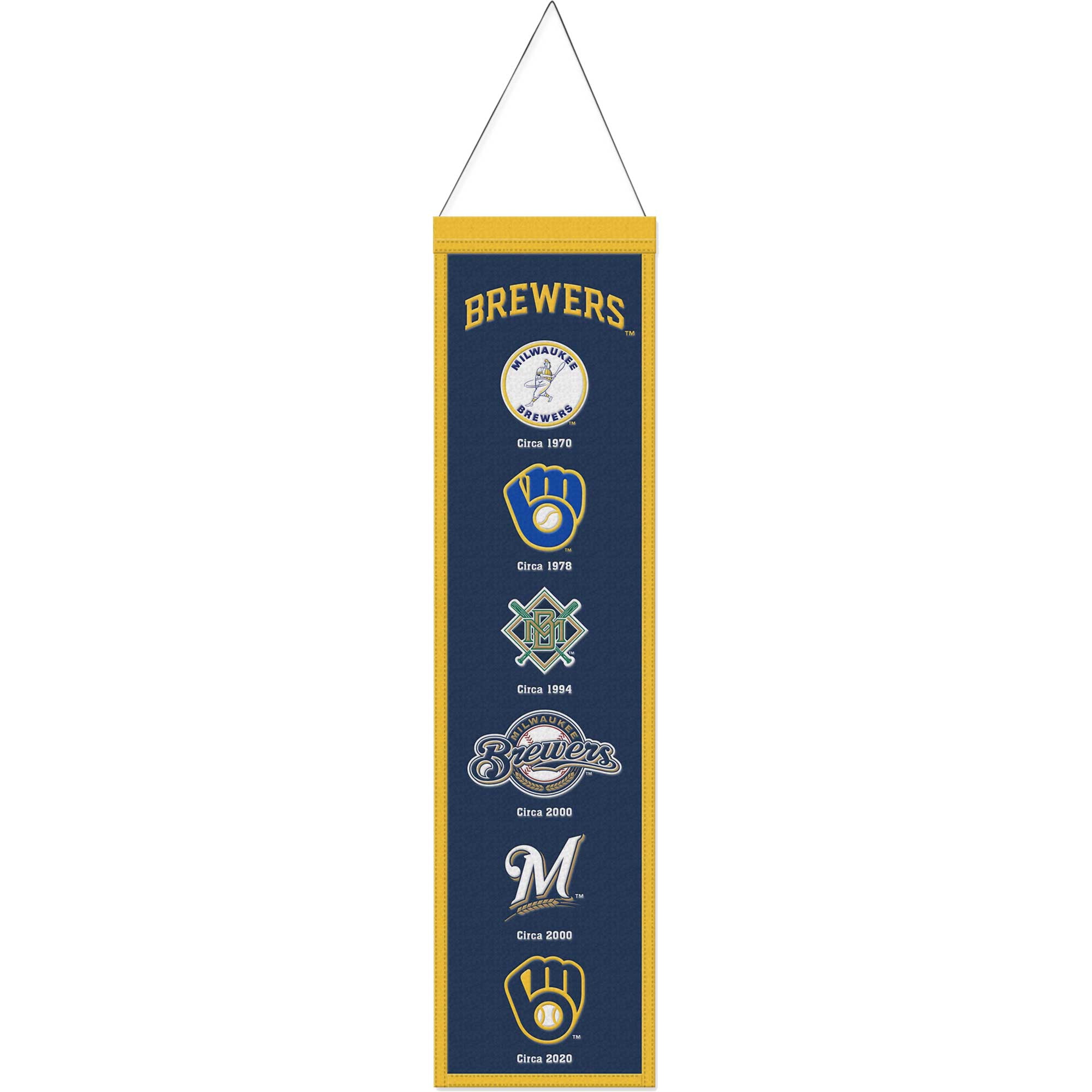 WinCraft Milwaukee Brewers 8" x 32" Evolution Banner - Walmart.com