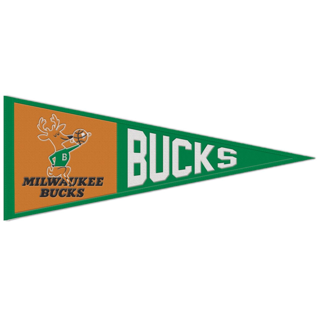WinCraft Milwaukee Bucks 13" x 32" Retro Logo Pennant - Walmart.com