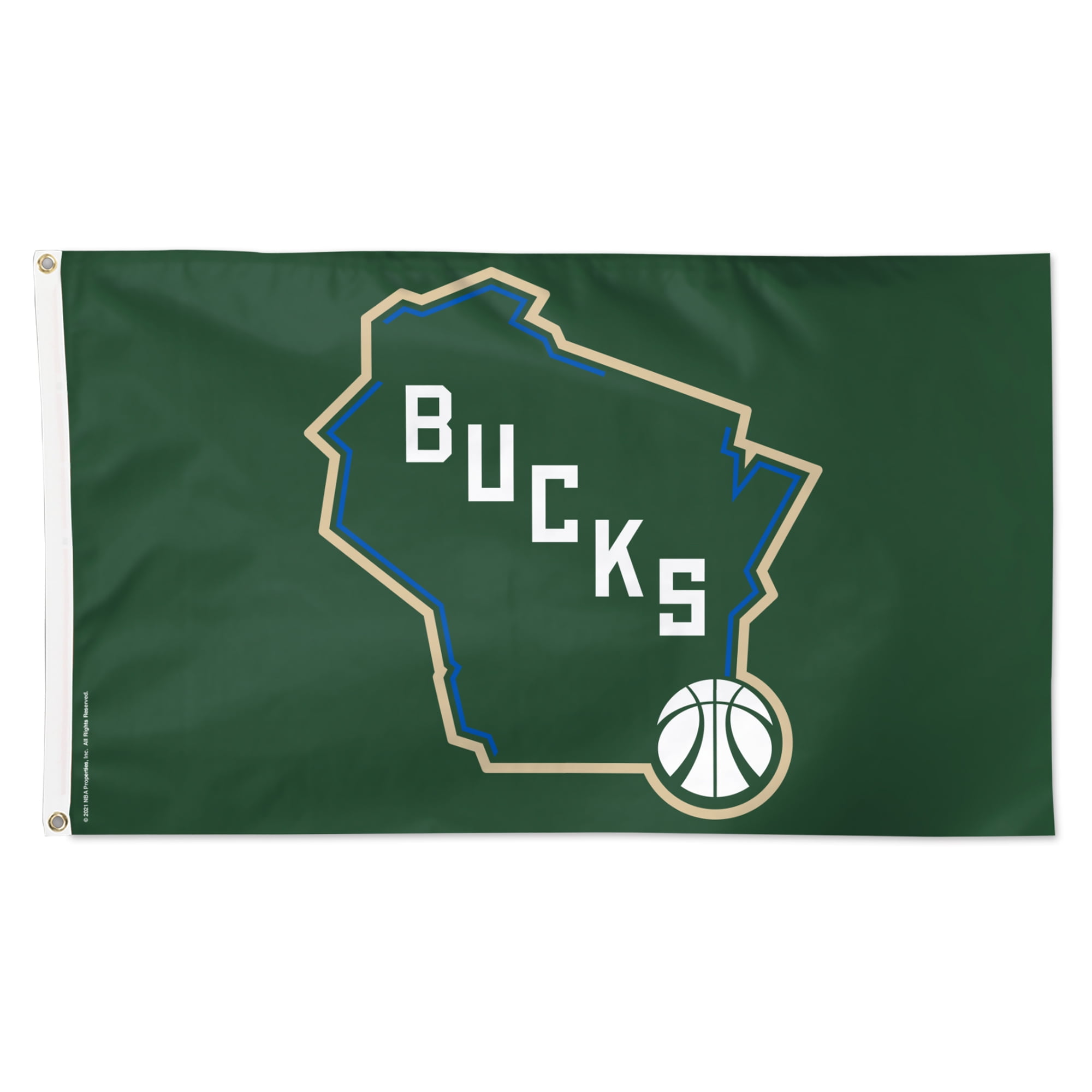 WinCraft Milwaukee Bucks 3' x 5' Single-Sided Deluxe Secondary Team ...