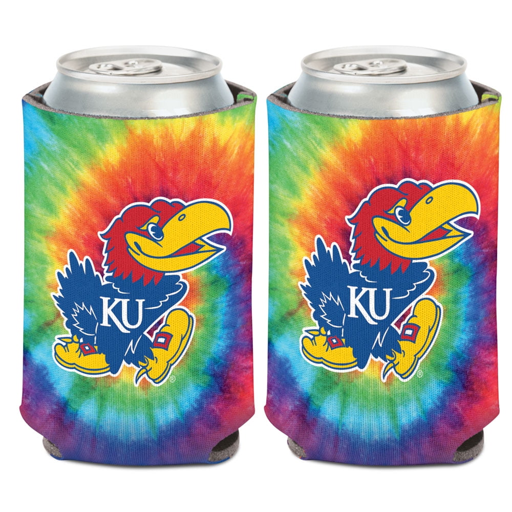 WinCraft NCAA Kansas Jayhawks Tye Dye 12oz Can Cooler, Collapsible ...