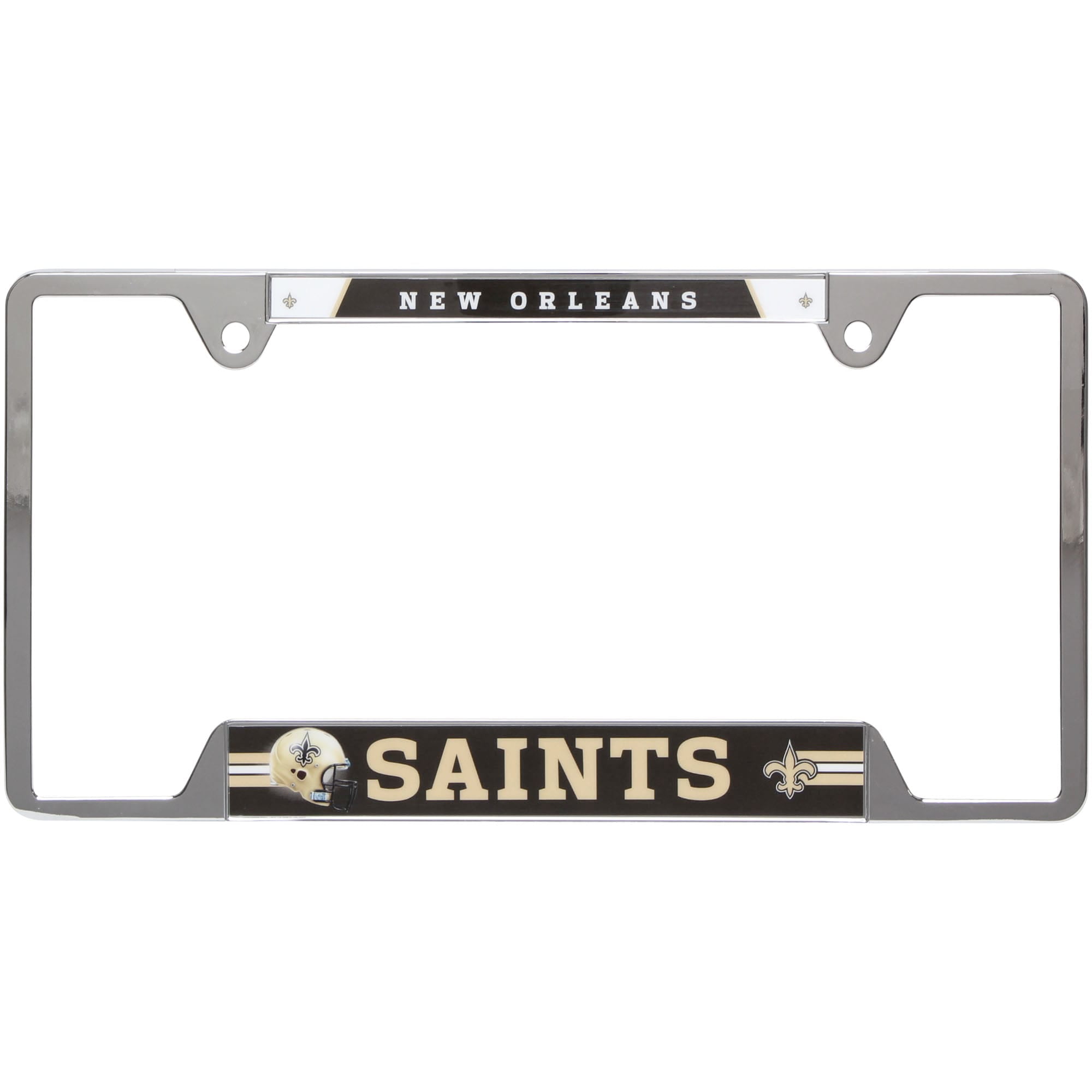 WinCraft New Orleans Saints Chrome Plated Metal License Plate Frame ...