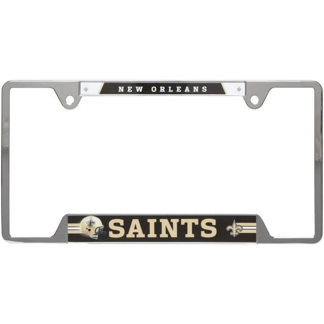 WinCraft New Orleans Saints Chrome Plated Metal License Plate Frame ...