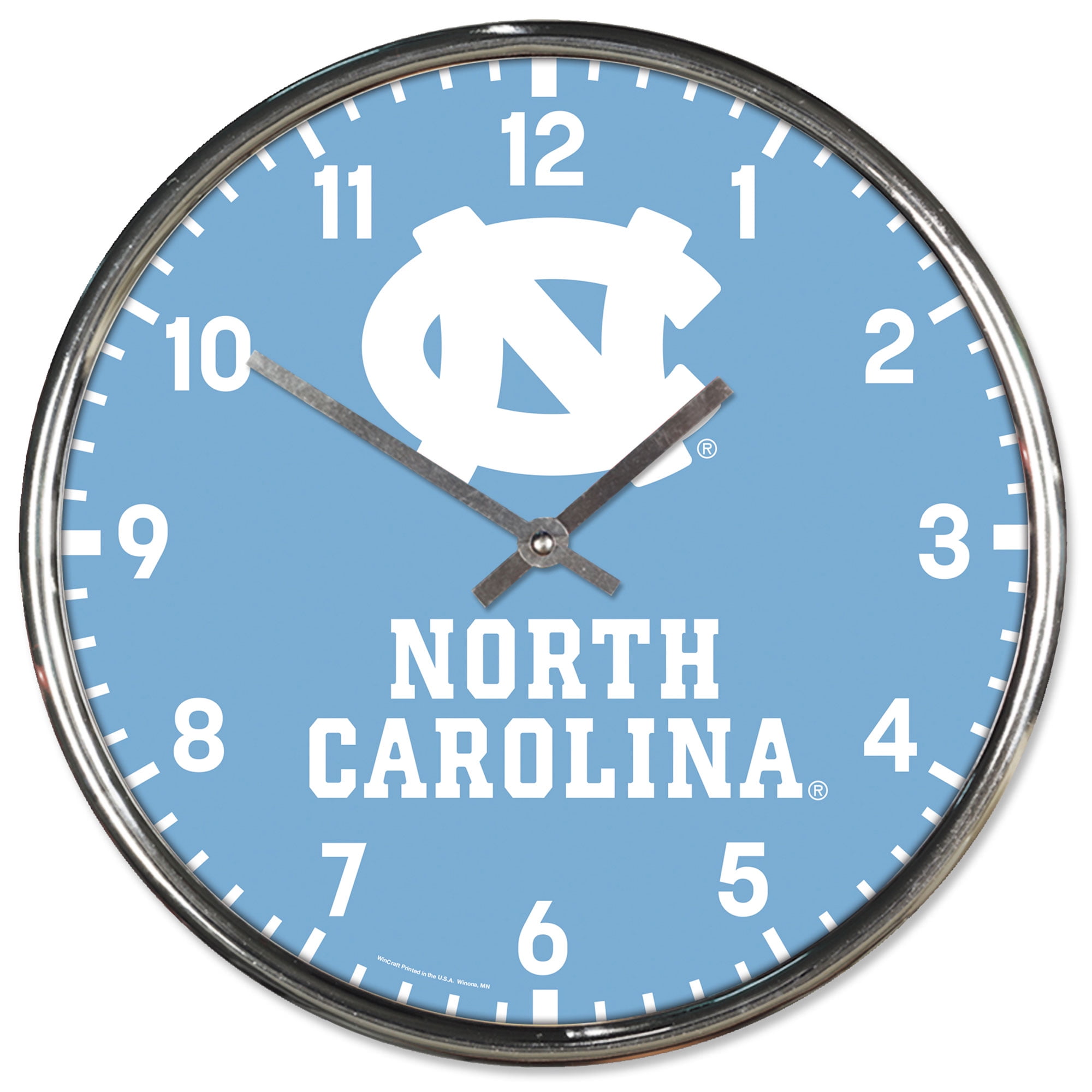 WinCraft North Carolina Tar Heels Chrome Wall Clock - Walmart.com