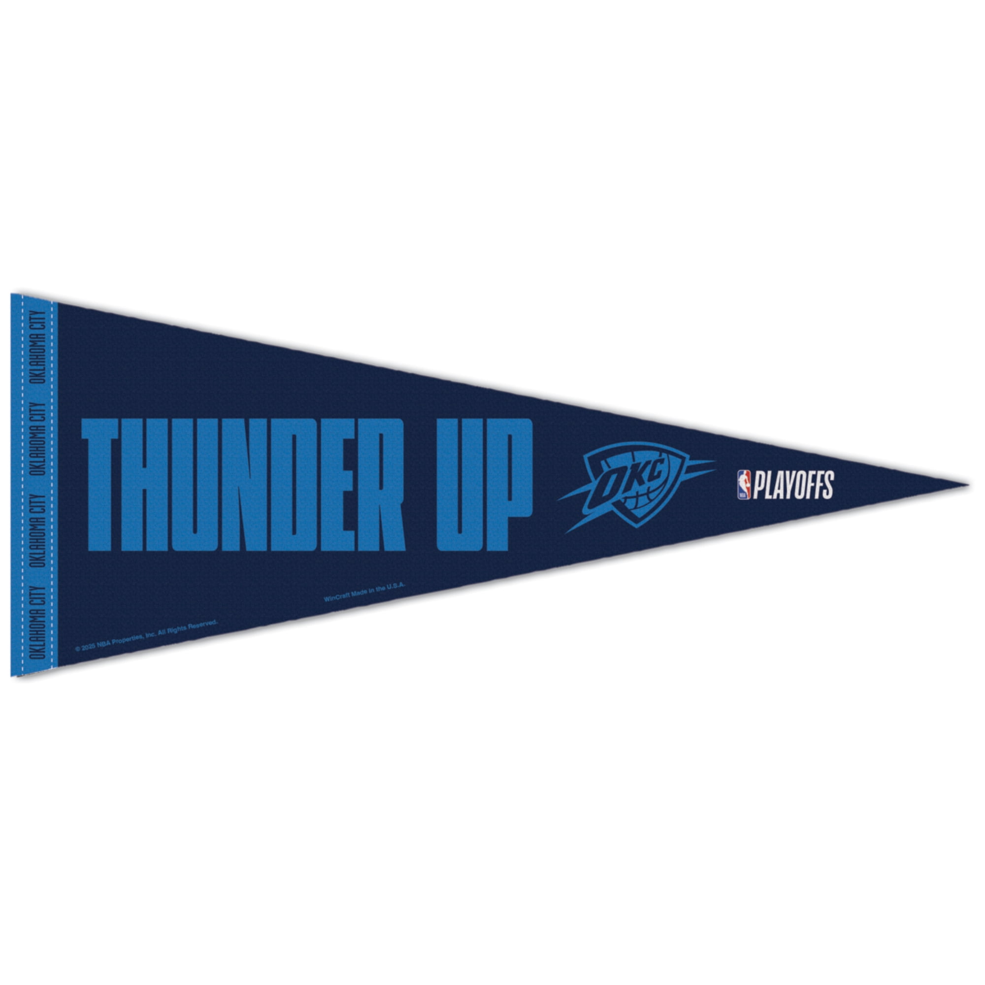 NBA Oklahoma City Thunder 2025 Playoff Slogan 12" x 30" Premium Pennant ...