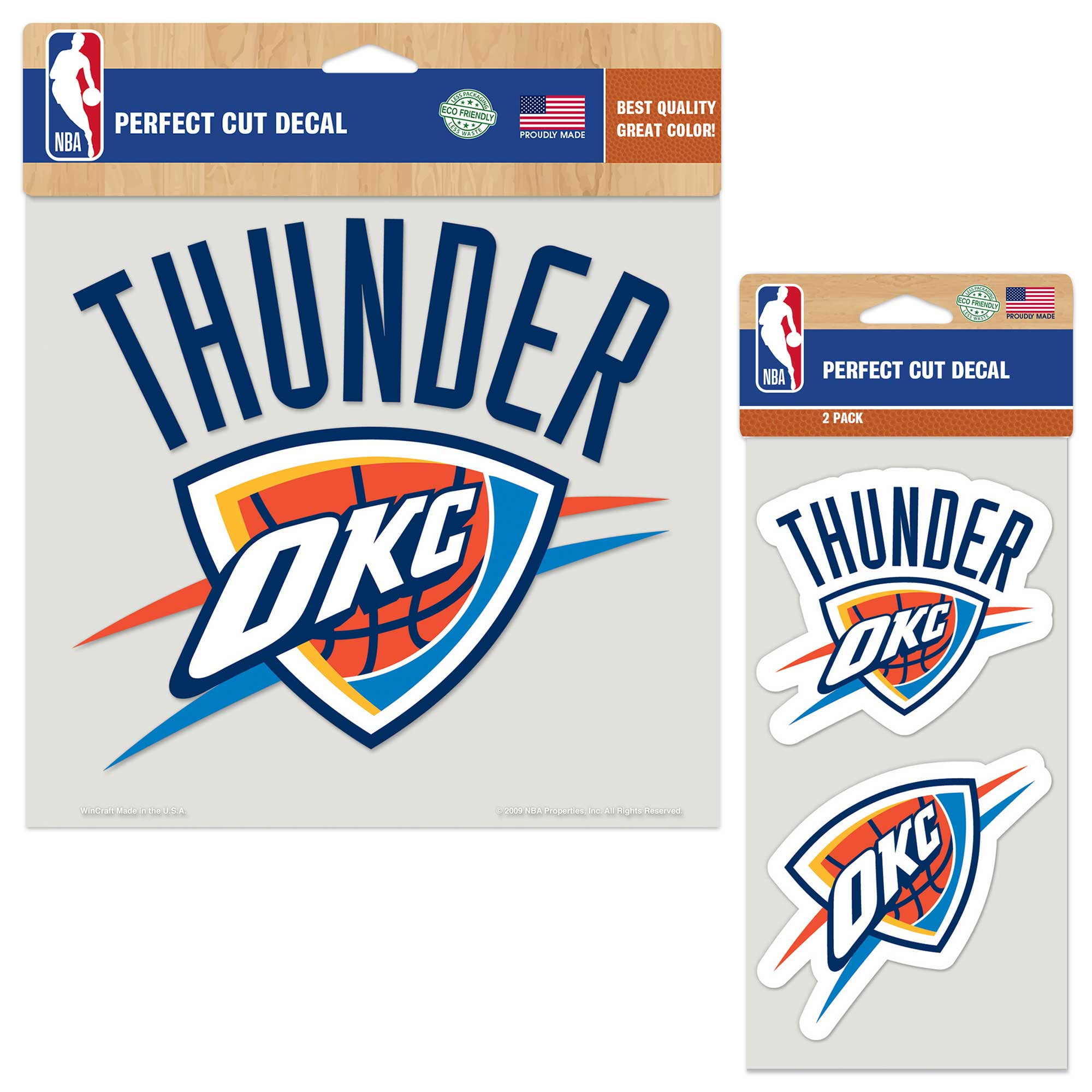WinCraft Oklahoma City Thunder Three-Pack Perfect Cut Decal Sheet ...