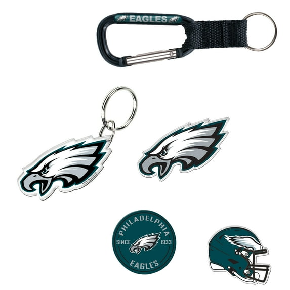 WinCraft Philadelphia Eagles 5-Pack Key Ring and Fridge Magnet Set ...
