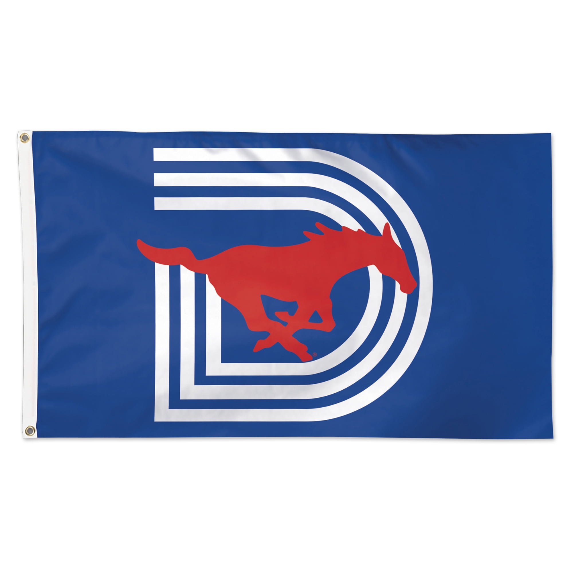 WinCraft SMU Mustangs 3' x 5' Single-Sided Deluxe Primary Team Logo ...