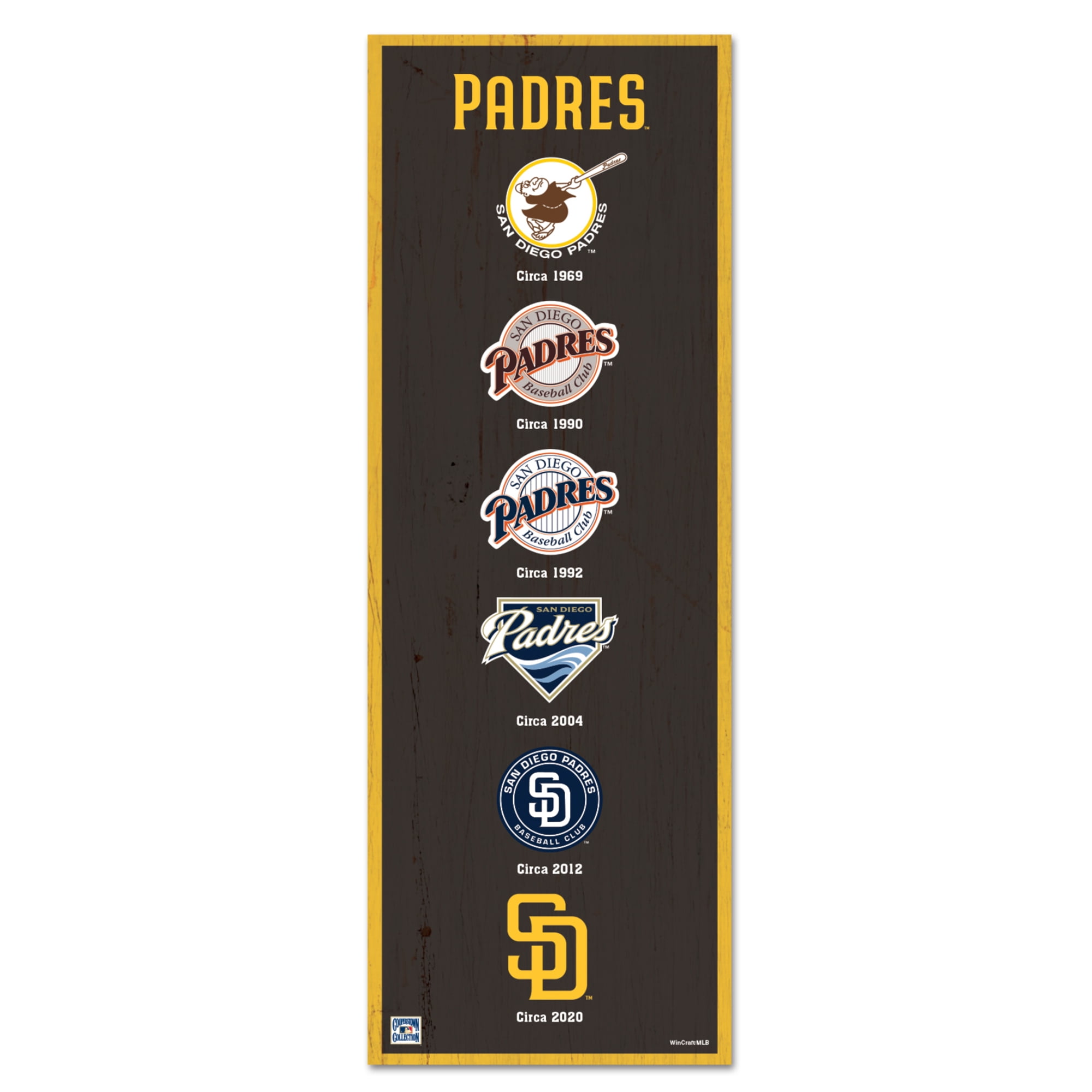WinCraft San Diego Padres 6" x 17" Logo Evolution Wood Sign - Walmart.com