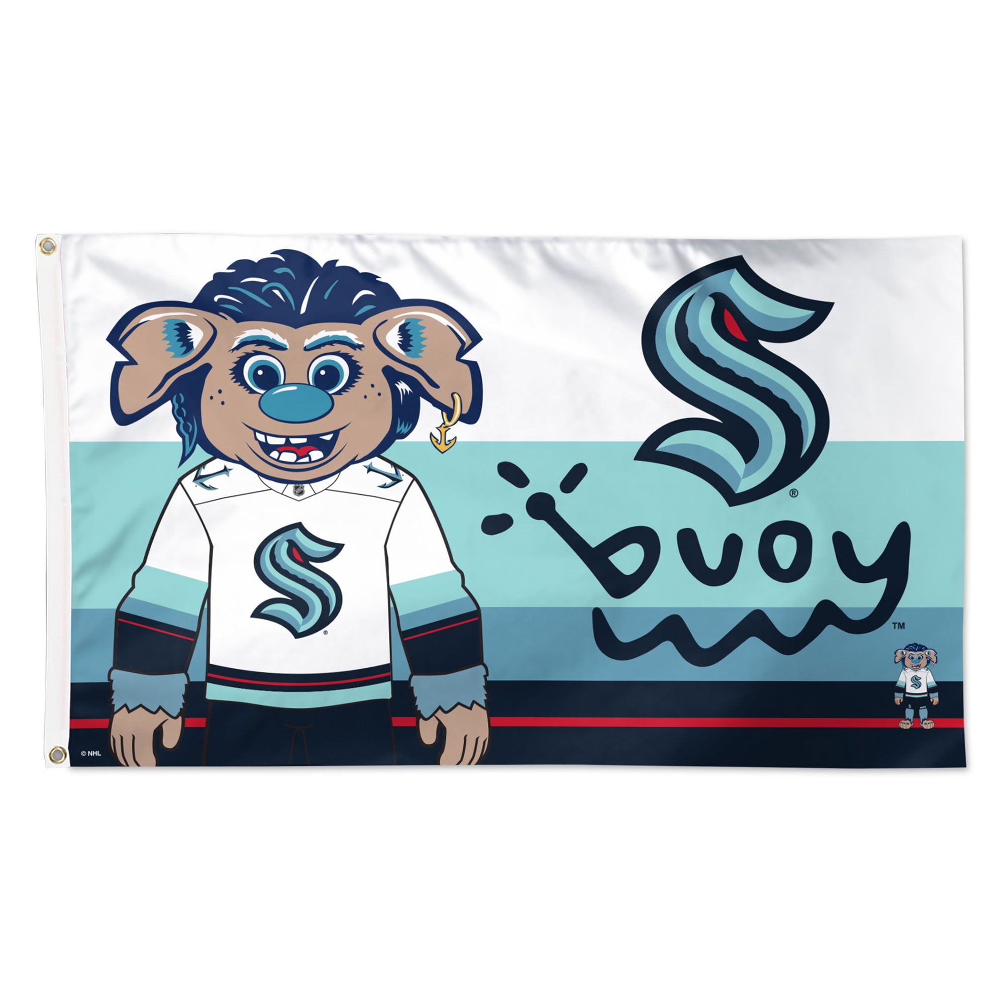 WinCraft Seattle Kraken 3' x 5' Single-Sided Deluxe Mascot Flag ...