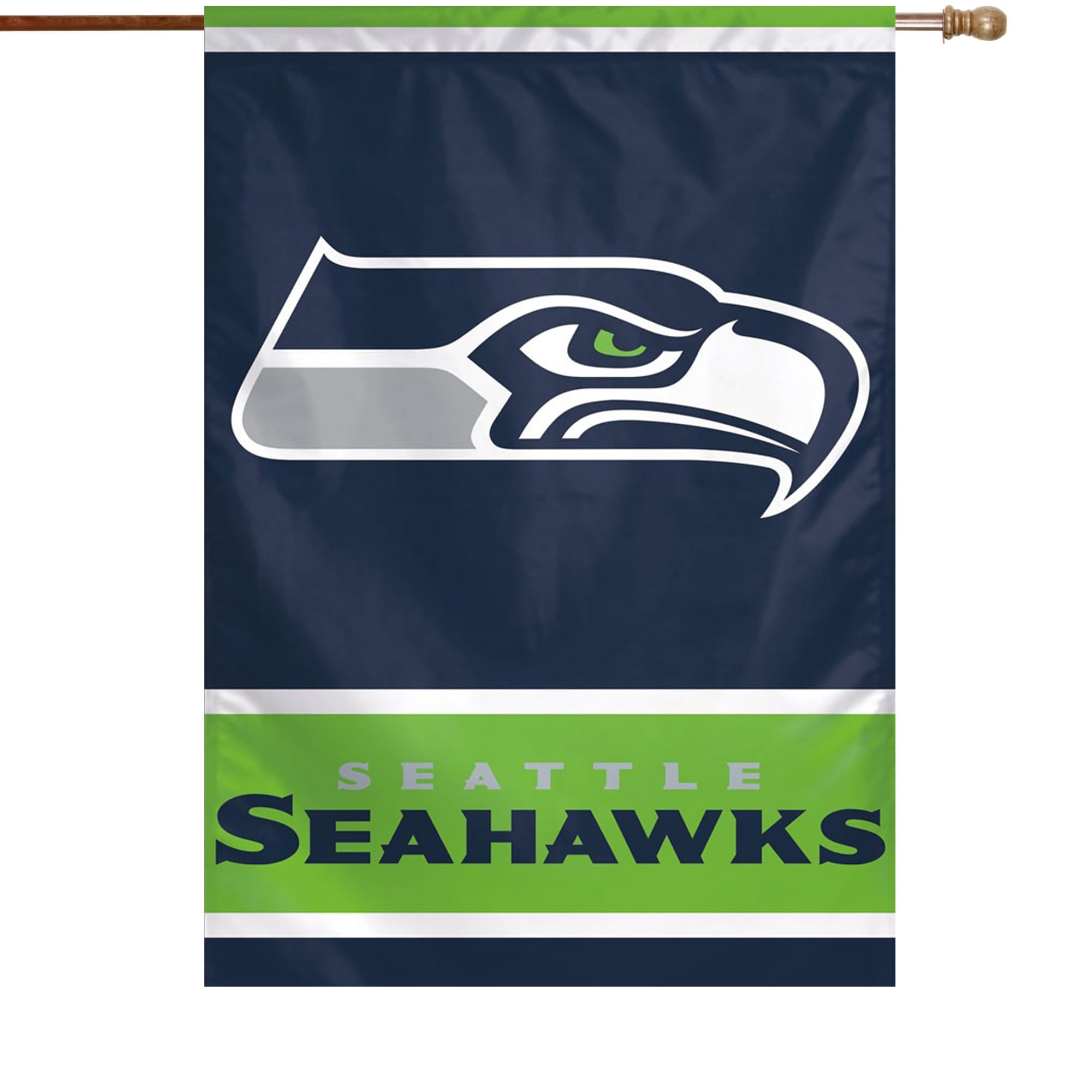 WinCraft Seattle Seahawks 28" x 40" Primary Logo Single-Sided Vertical ...