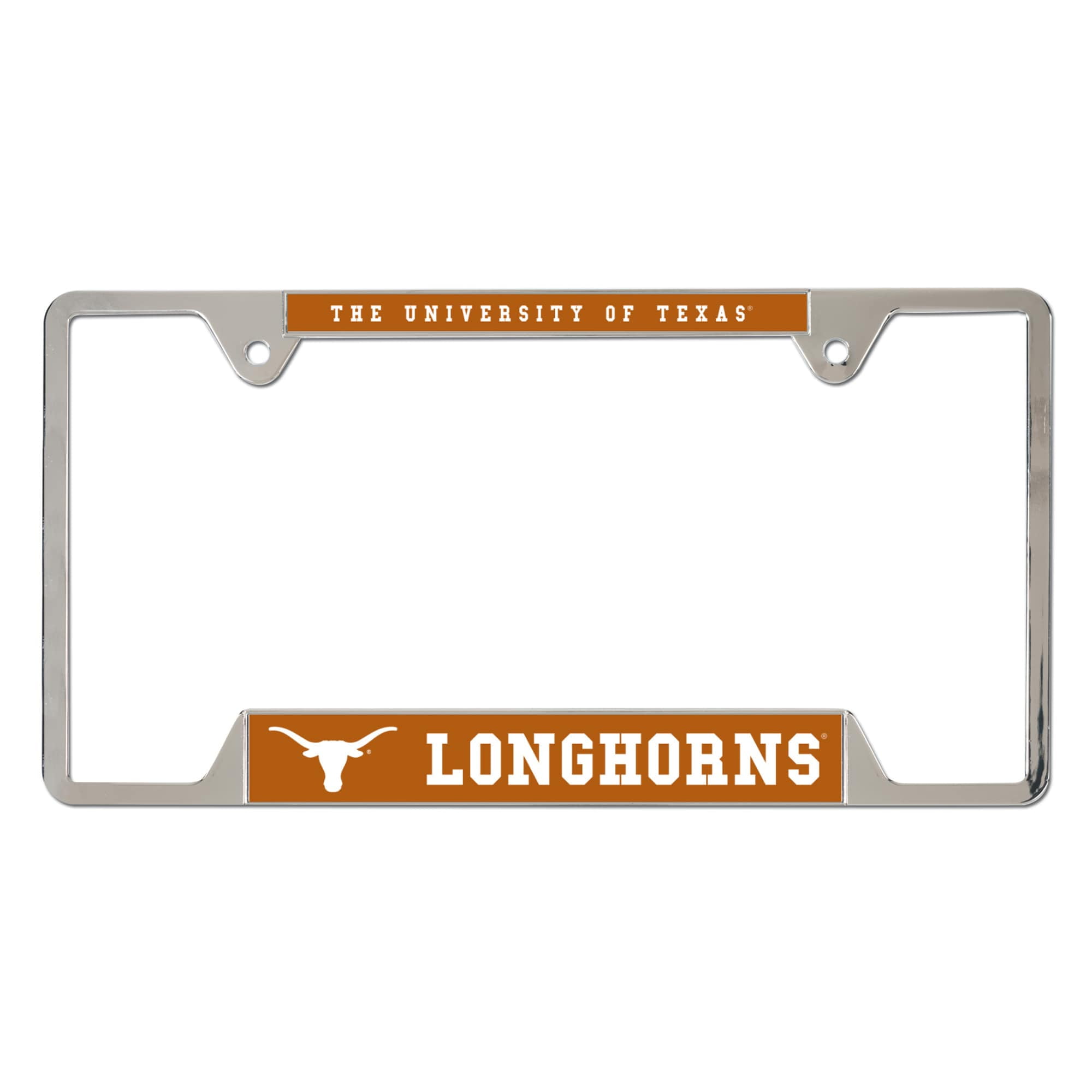 Fanatics Unlabeled Texas Longhorns Chrome Plated Metal License Plate ...