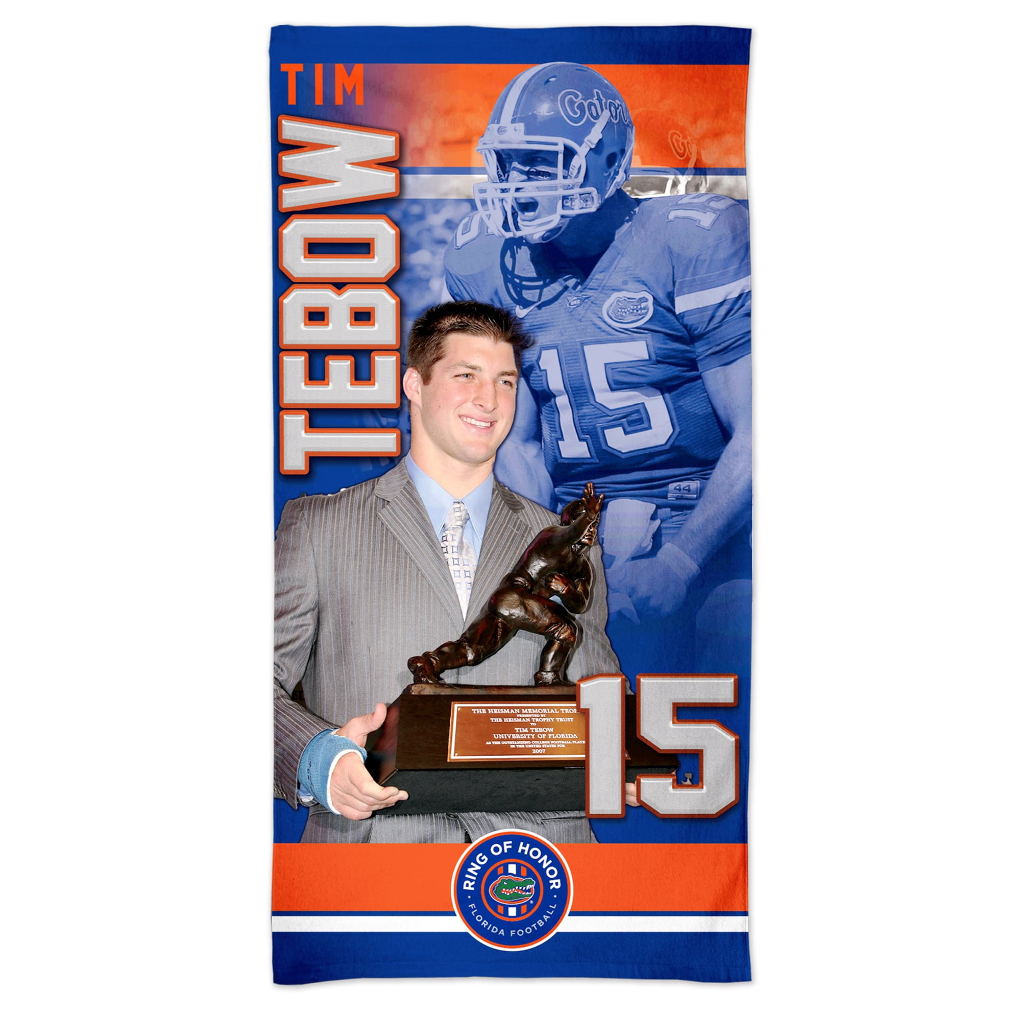 WinCraft Tim Tebow Florida Gators Ring of Honor 30" x 60" Spectra Beach ...