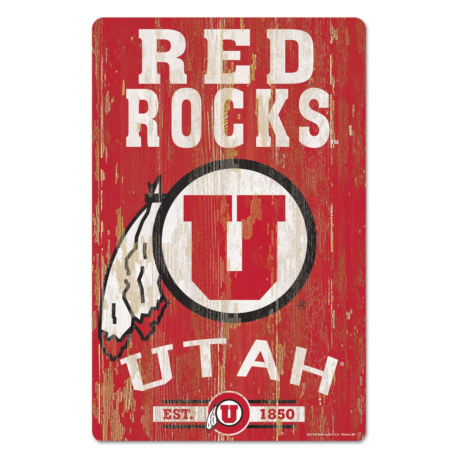 WinCraft Utah Utes 11'' x 17'' Slogan Wood Sign - Walmart.com