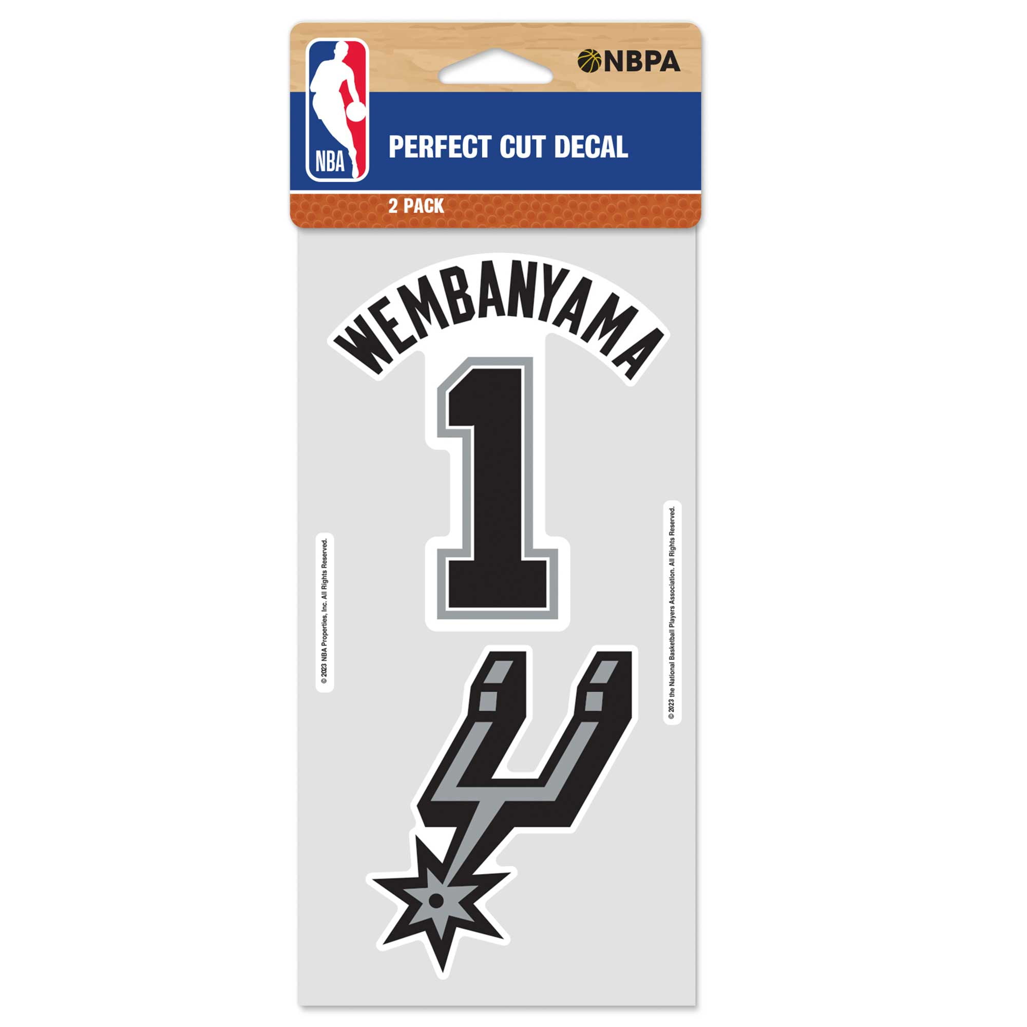 WinCraft Victor Wembanyama San Antonio Spurs 2-Pack 4" x 8" Perfect Cut ...