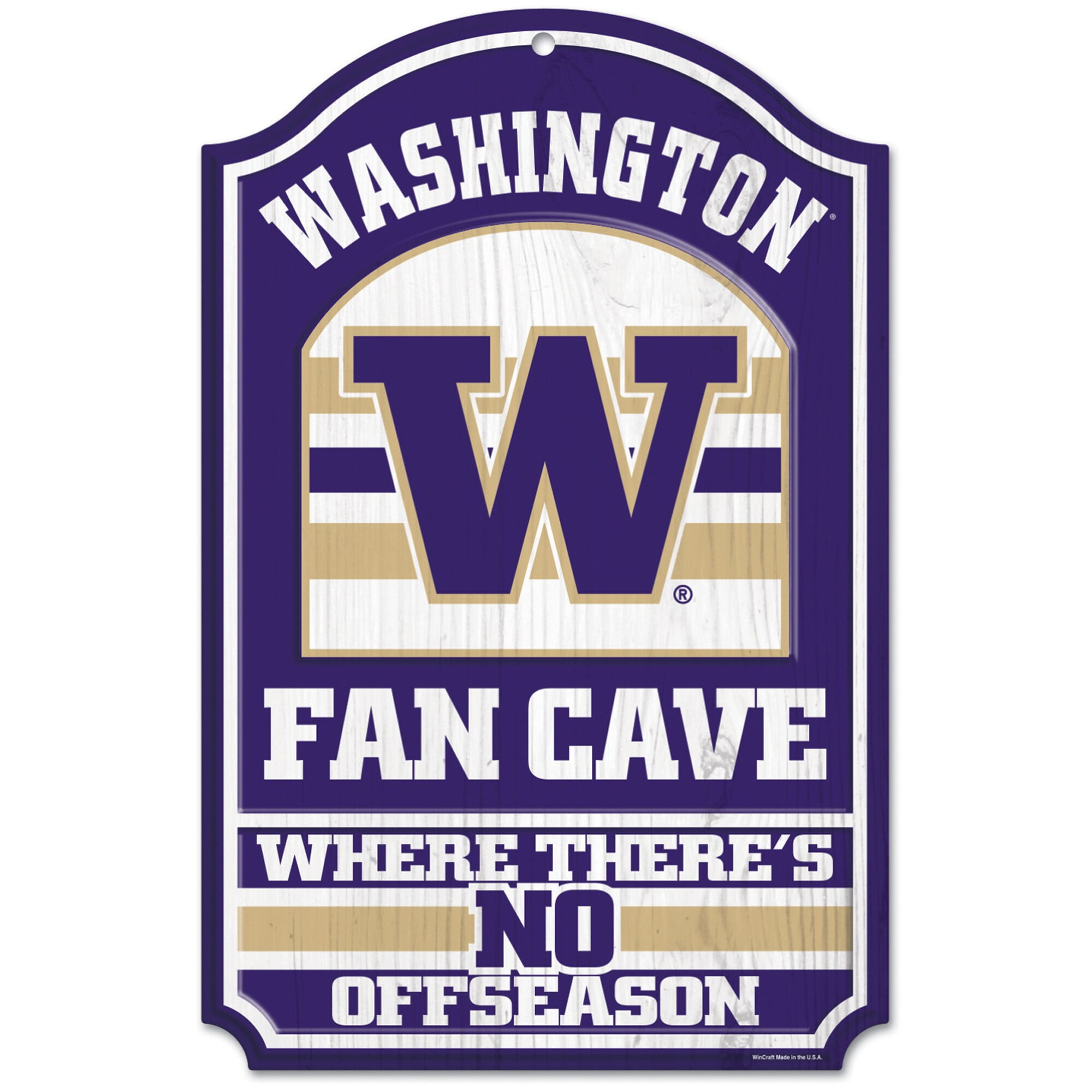 WinCraft Washington Huskies 11'' x 17'' Fan Cave Antique Inspired Wood ...
