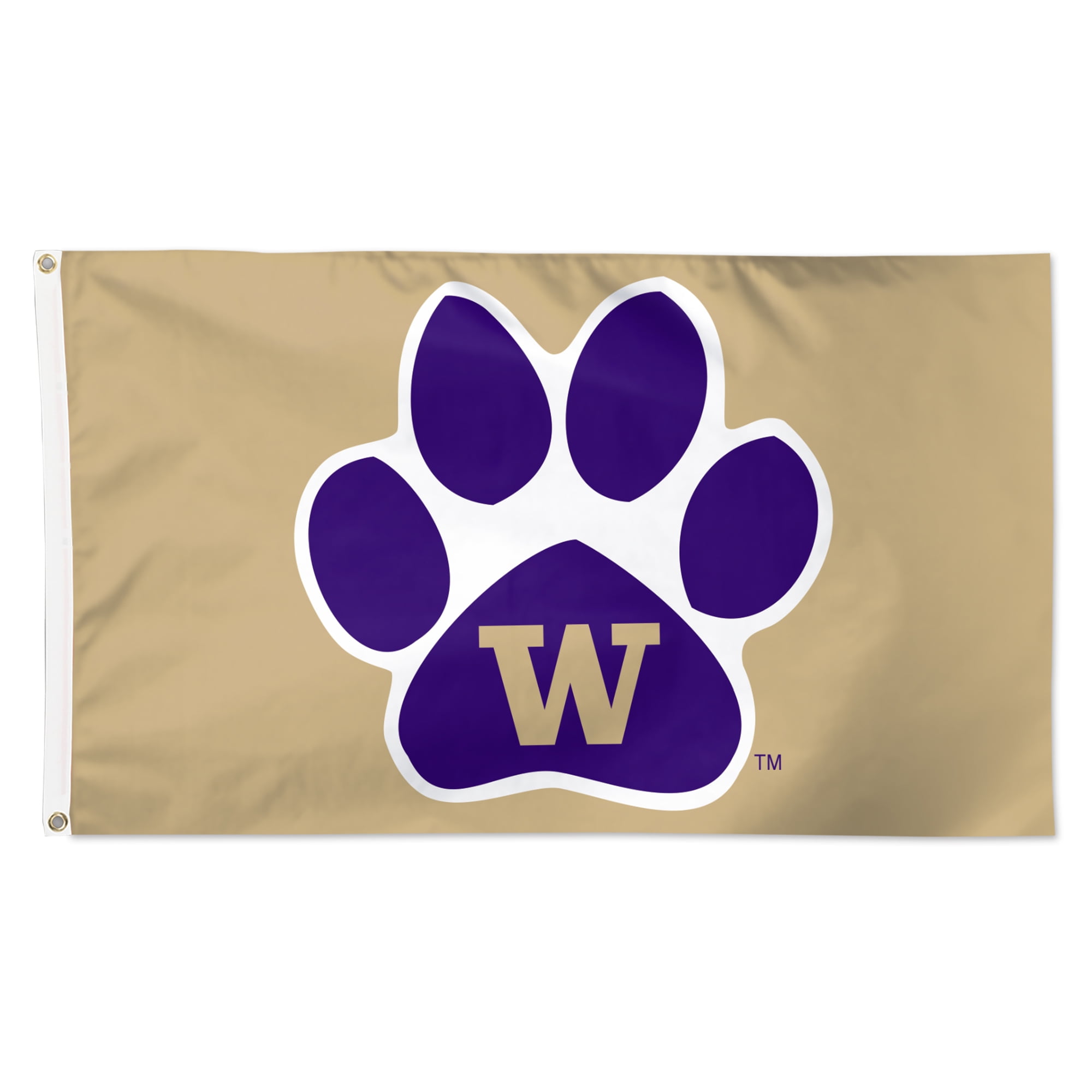 WinCraft Washington Huskies 3' x 5' Single-Sided Deluxe Secondary Team ...