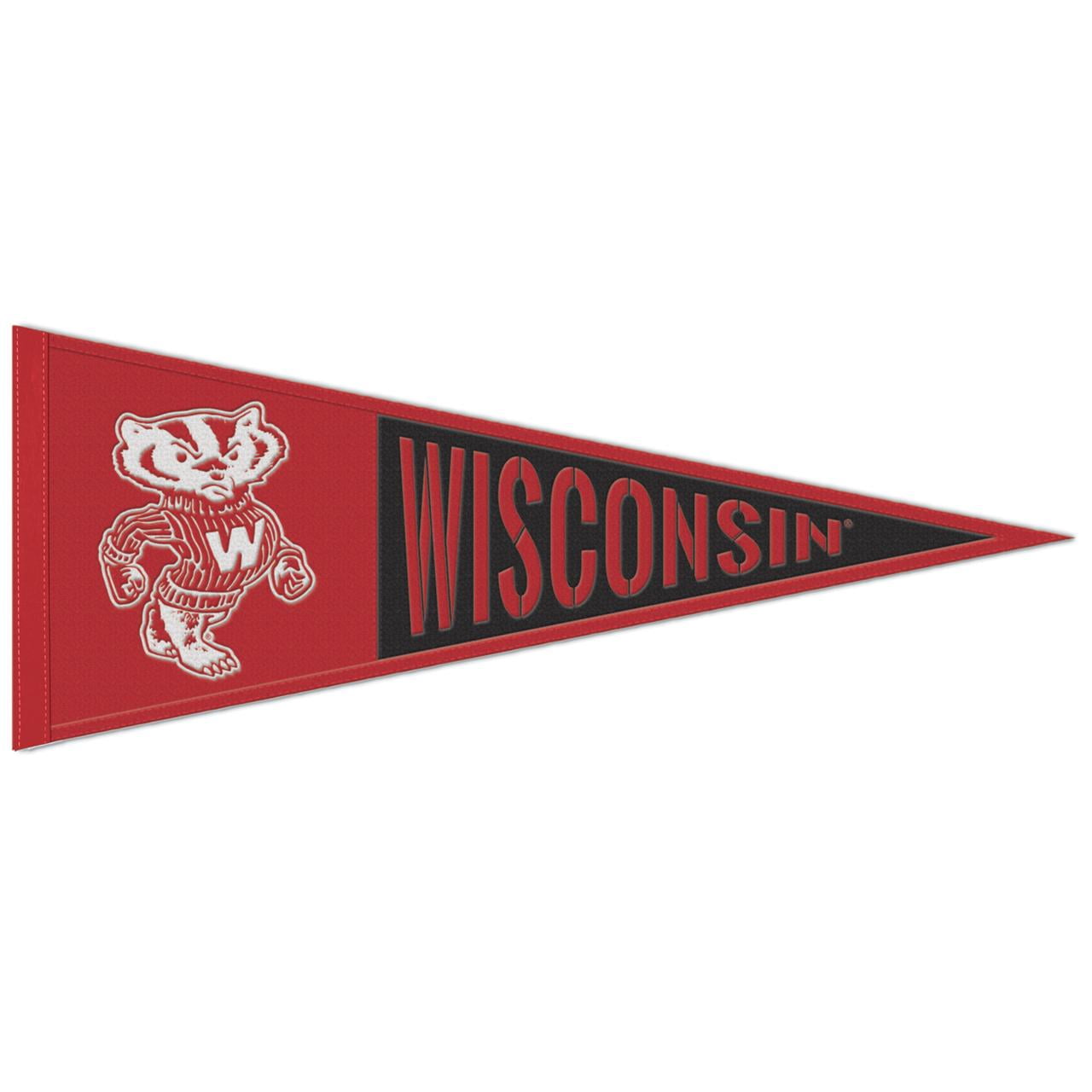WinCraft Wisconsin Badgers 13" x 32" Retro Logo Pennant - Walmart.com