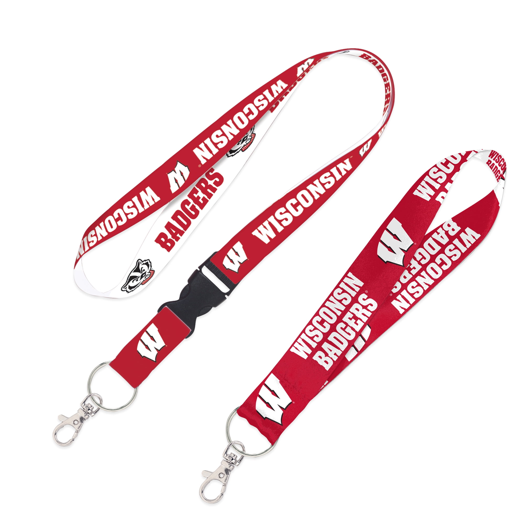 WinCraft Wisconsin Badgers 2-Pack Lanyard with Detachable Buckle & Key ...