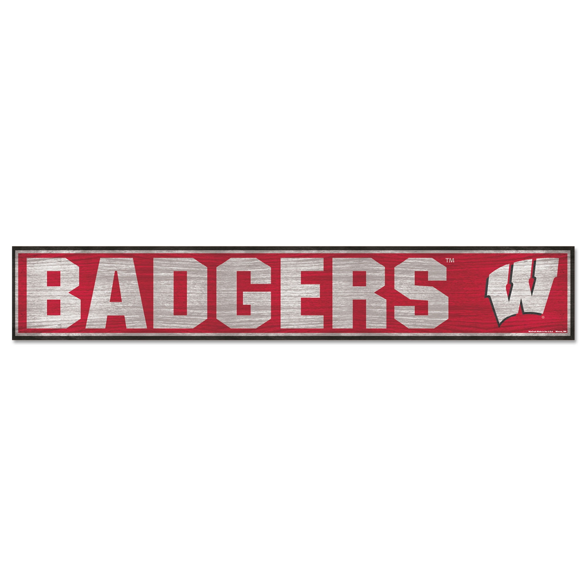 WinCraft Wisconsin Badgers 6" x 36" Wood Sign - Walmart.com