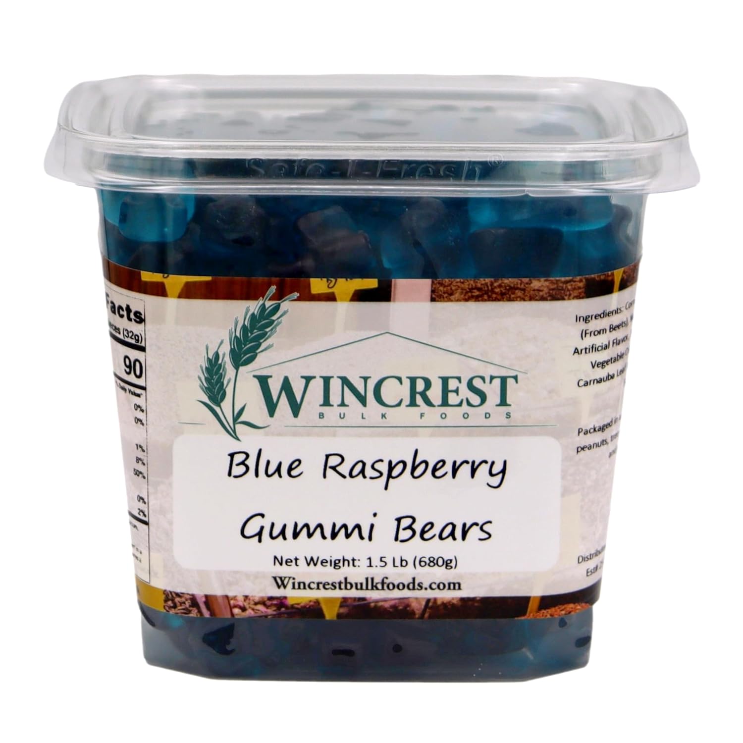 WinCrest Assorted Flavor Gummi Bears - 1.5 Lb Tub (Blue Raspberry ...