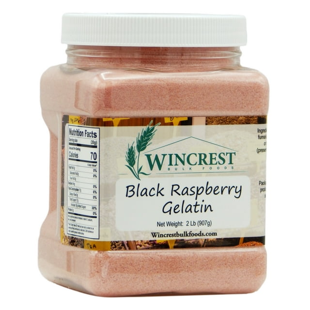 WinCrest Black Raspberry Gelatin - Sweet, Juicy Flavor, 2 Lb Tub, Makes ...